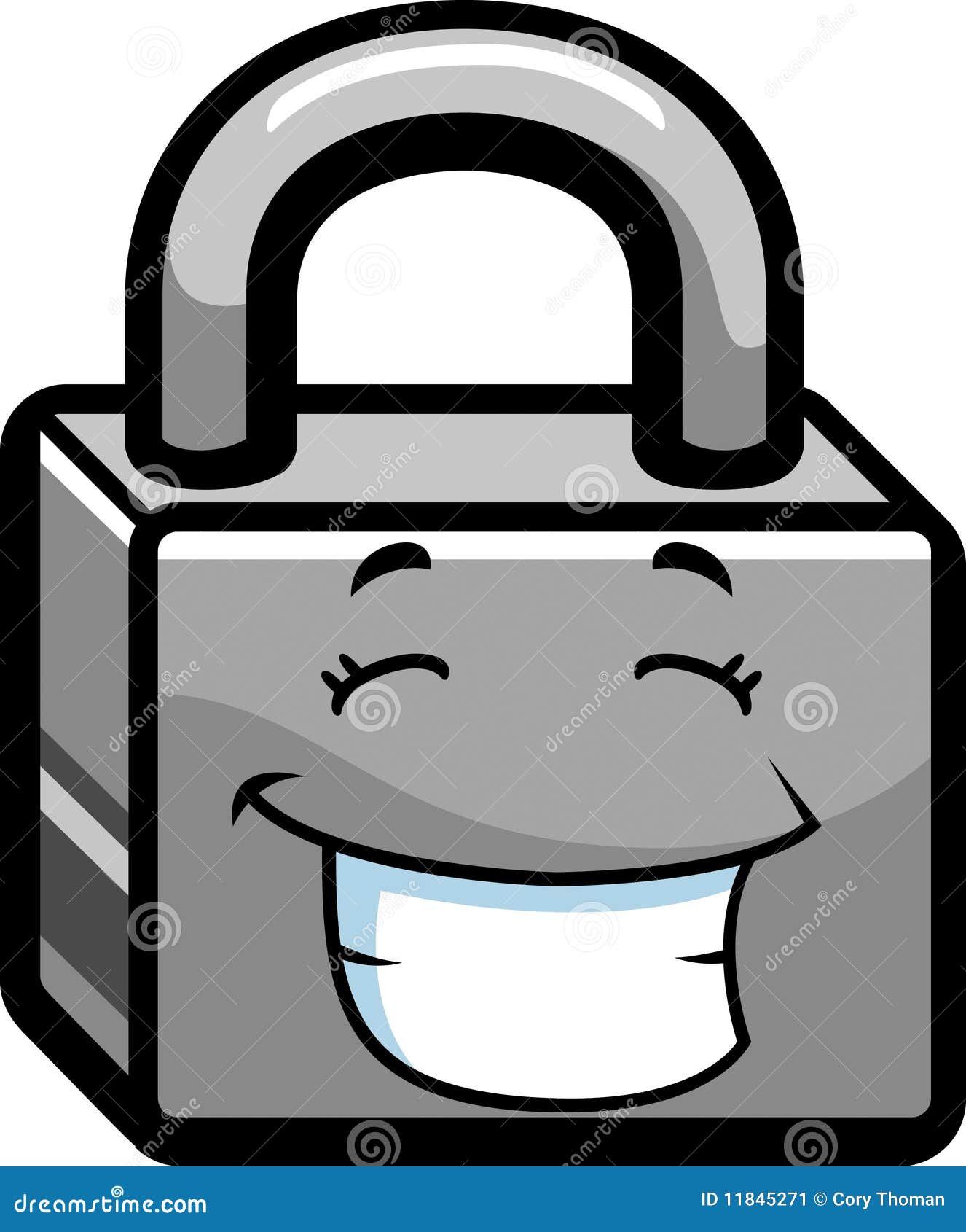 Lock Smiling stock vector. Illustration of lock, padlock - 11845271