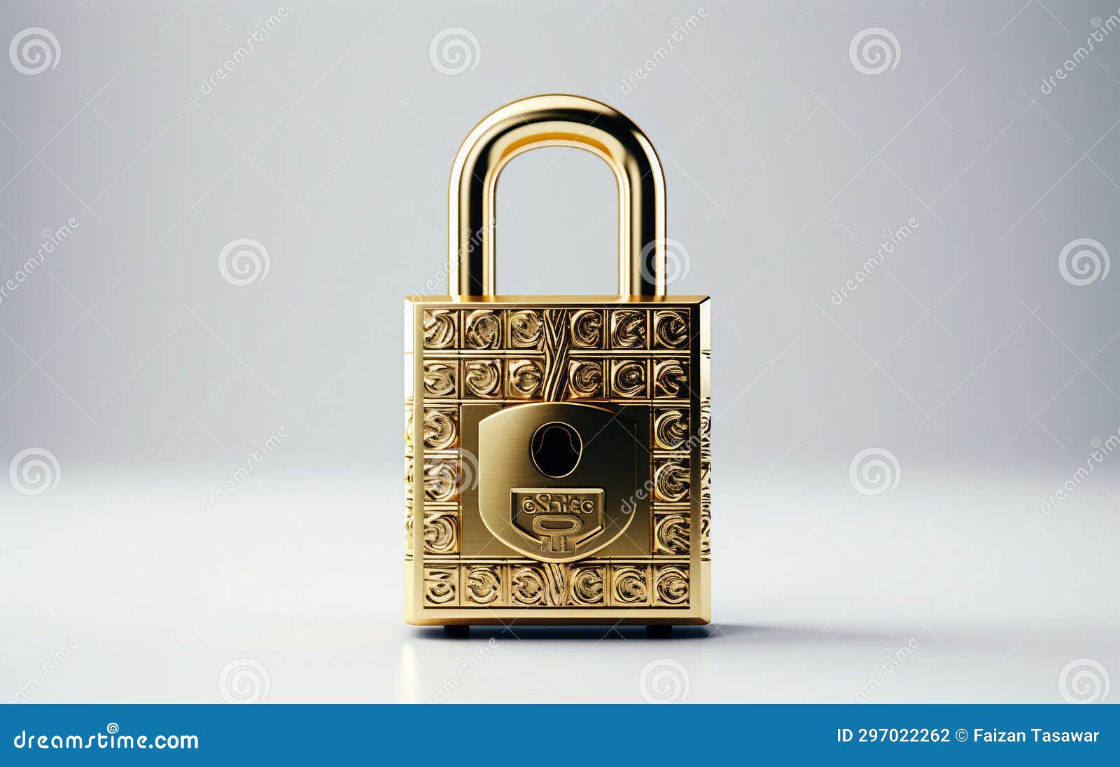 Lock Standing Alone on a See-through Base -Generative Ai Stock ...