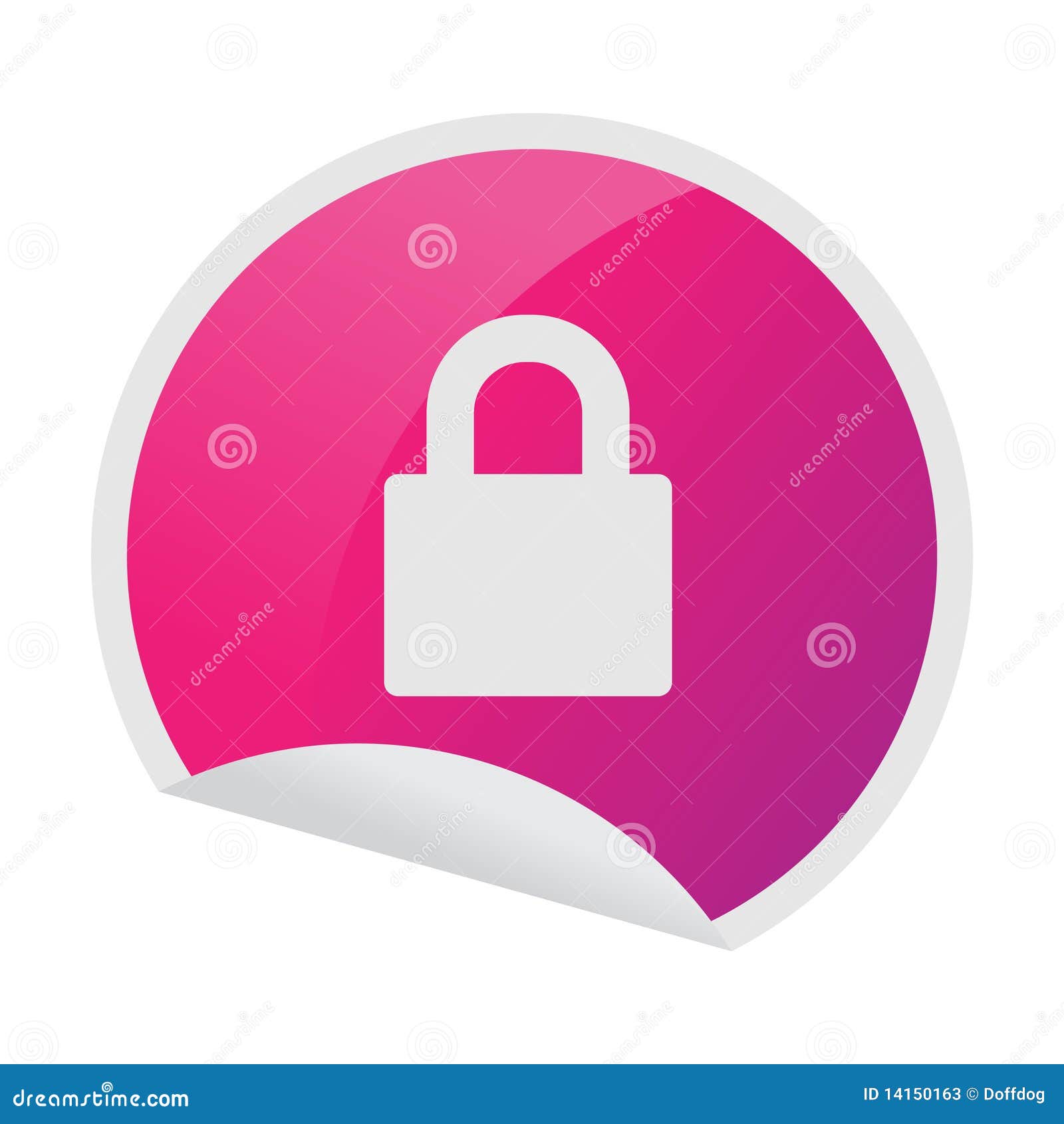 Lock sticker stock vector. Illustration of screen, label - 14150163