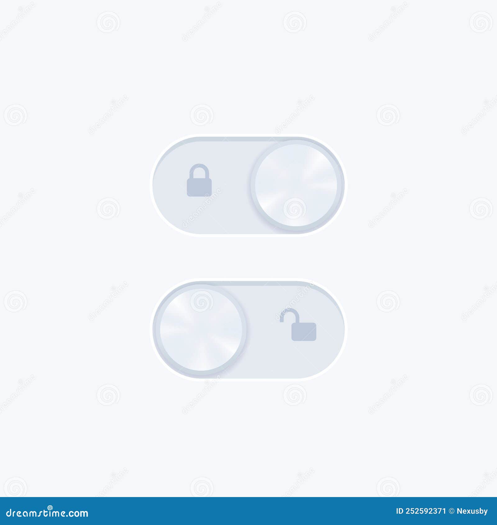Lock Switch Vector Ui Elements for Web and Apps Stock Vector ...