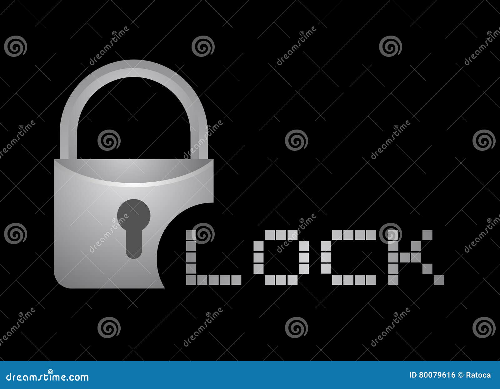 Lock symbol stock vector. Illustration of hard, close - 80079616