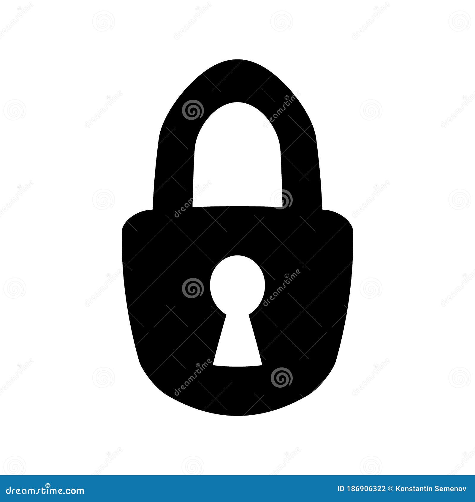 Lock symbol icon stock illustration. Illustration of private - 186906322