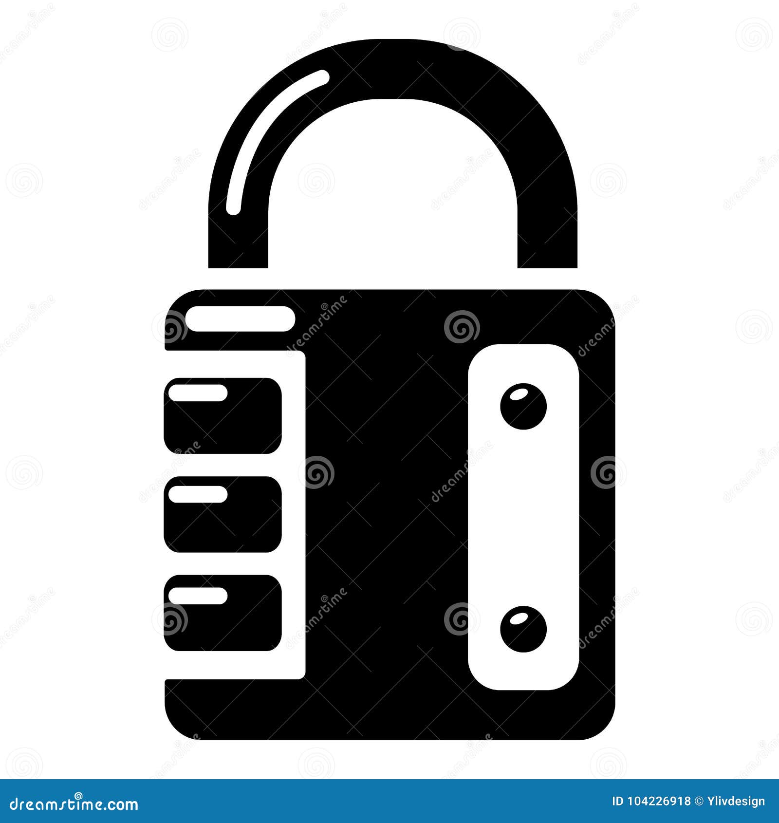 Lock System Icon, Simple Black Style Stock Vector - Illustration of ...