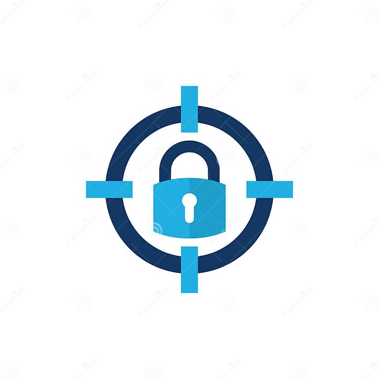 Lock Target Logo Icon Design Stock Vector - Illustration of graphic ...