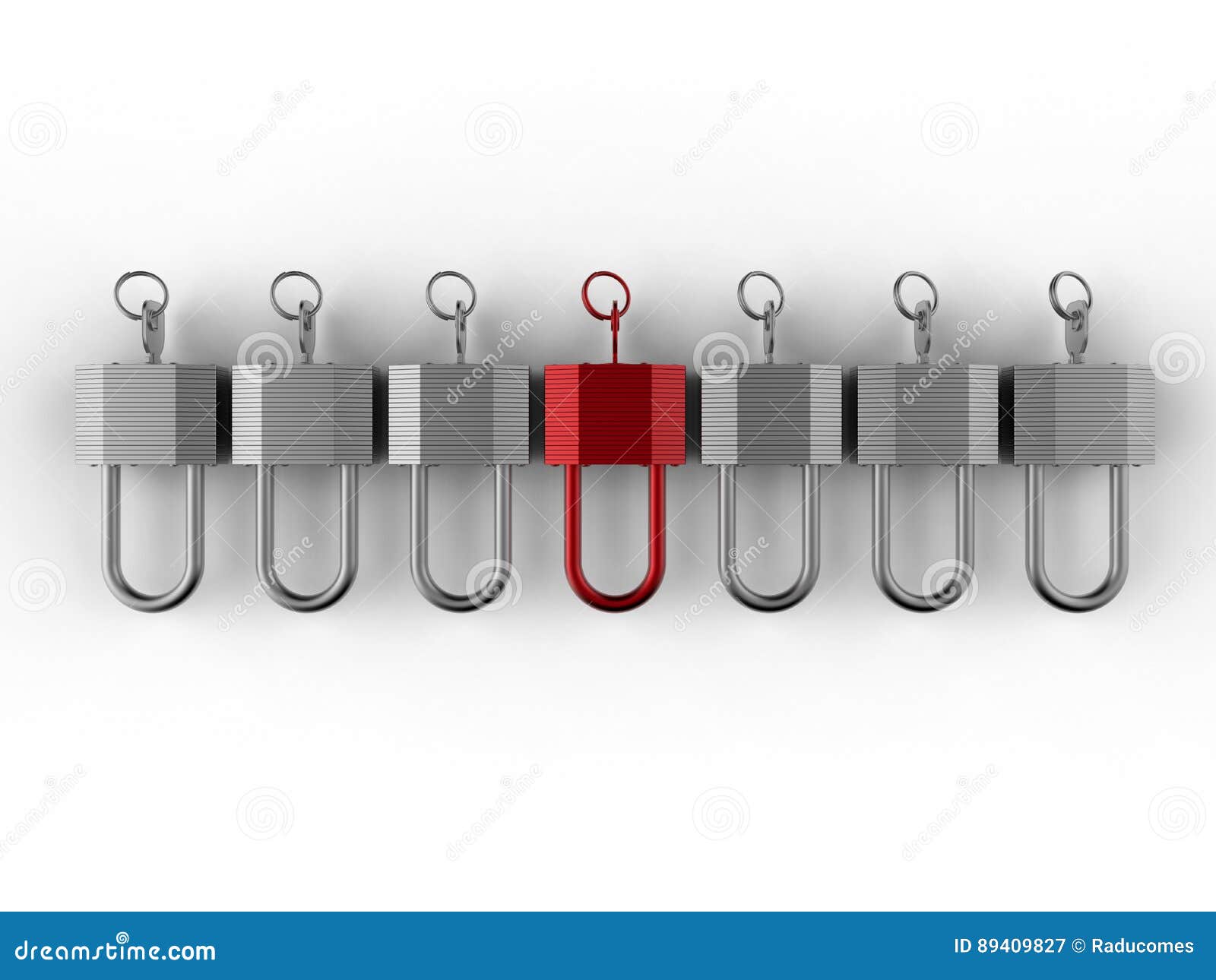Lock - Target in Row Concept Stock Illustration - Illustration of ...
