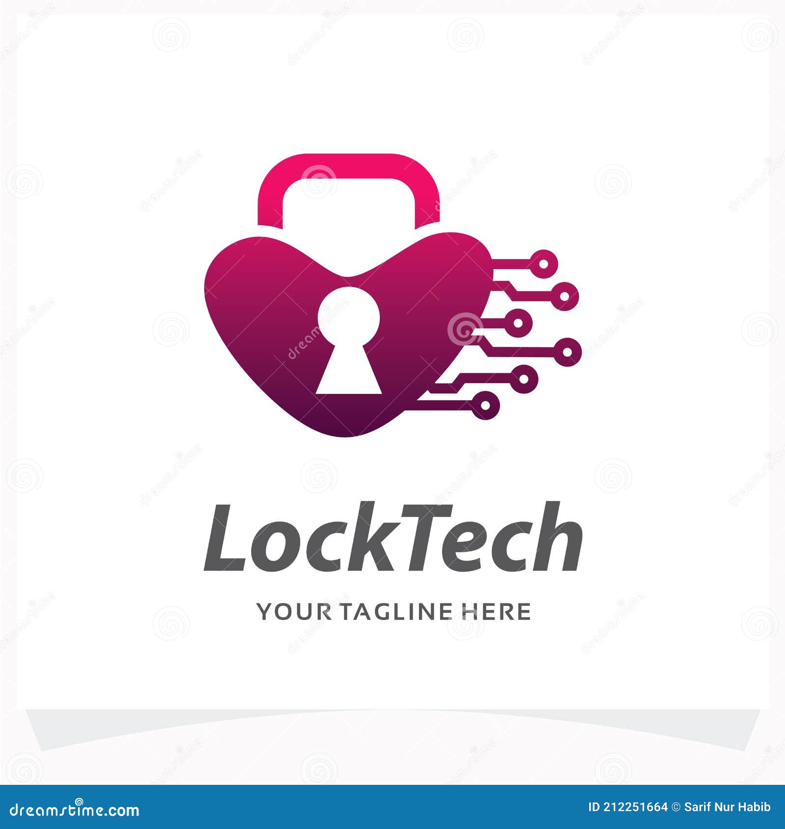 Lock Tech Logo Design Template Stock Vector - Illustration of protect ...