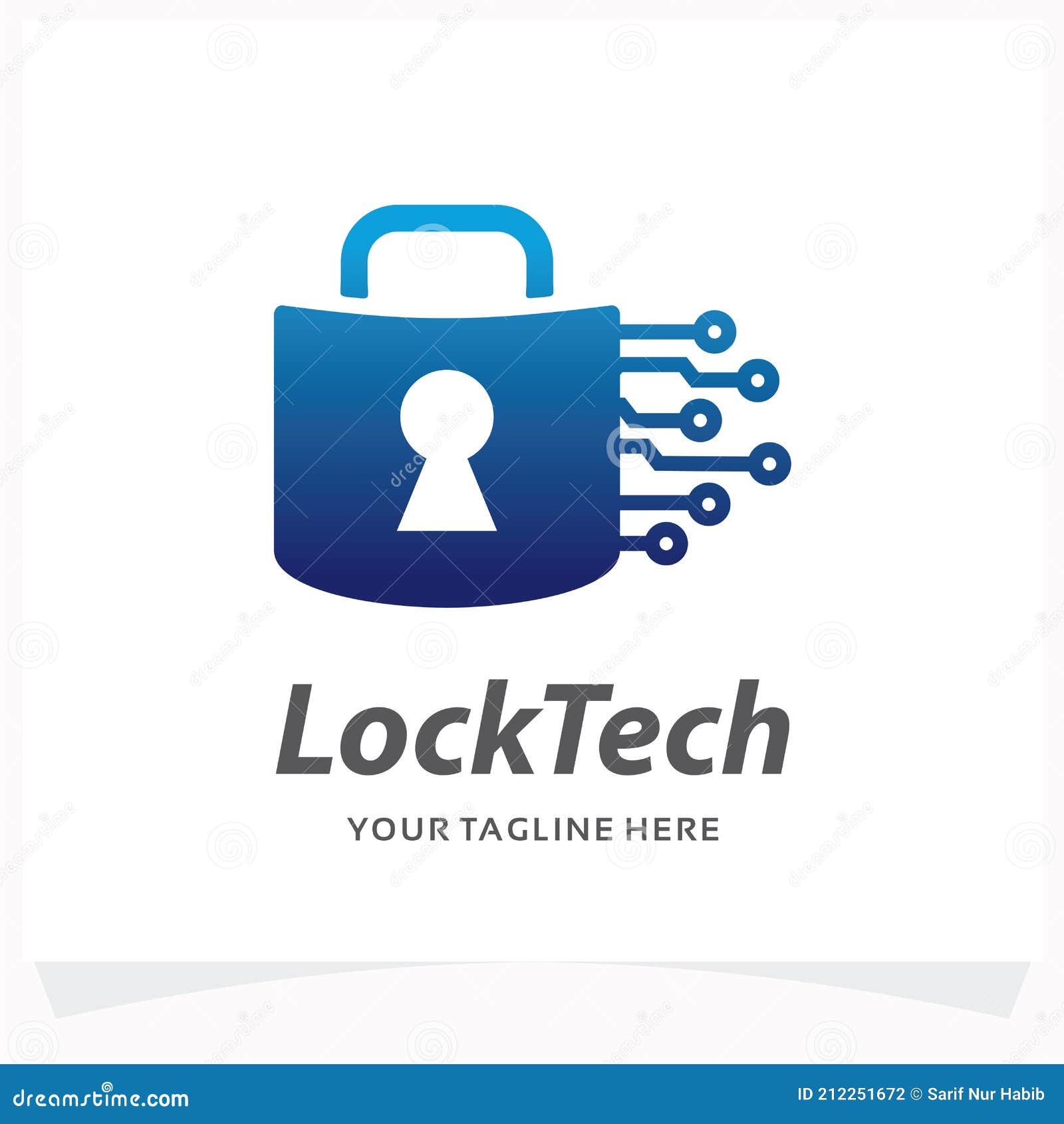 Lock Tech Logo Design Template Stock Vector - Illustration of network ...