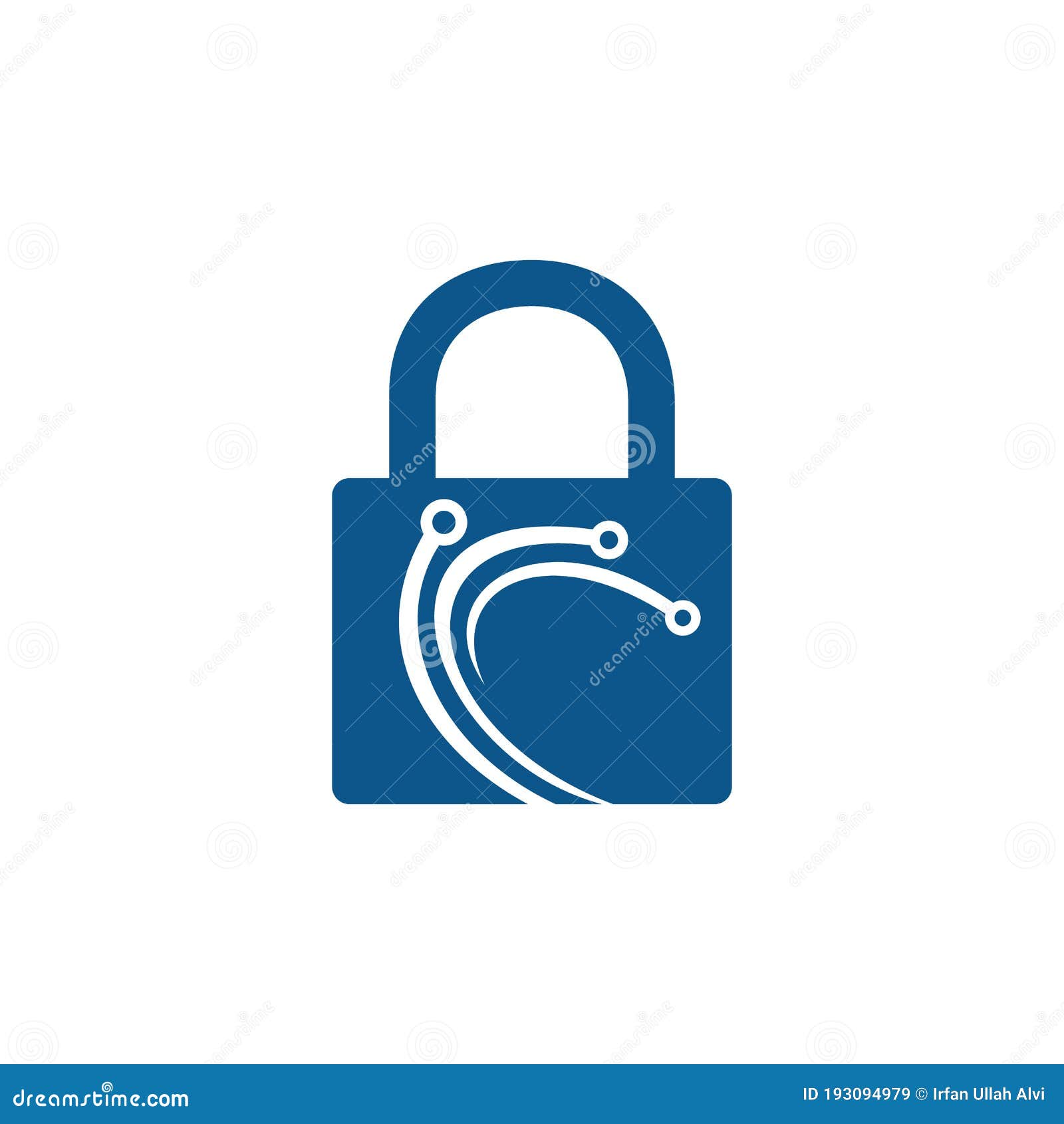 Lock Tech Vector Logo Design Template. Stock Vector - Illustration of ...
