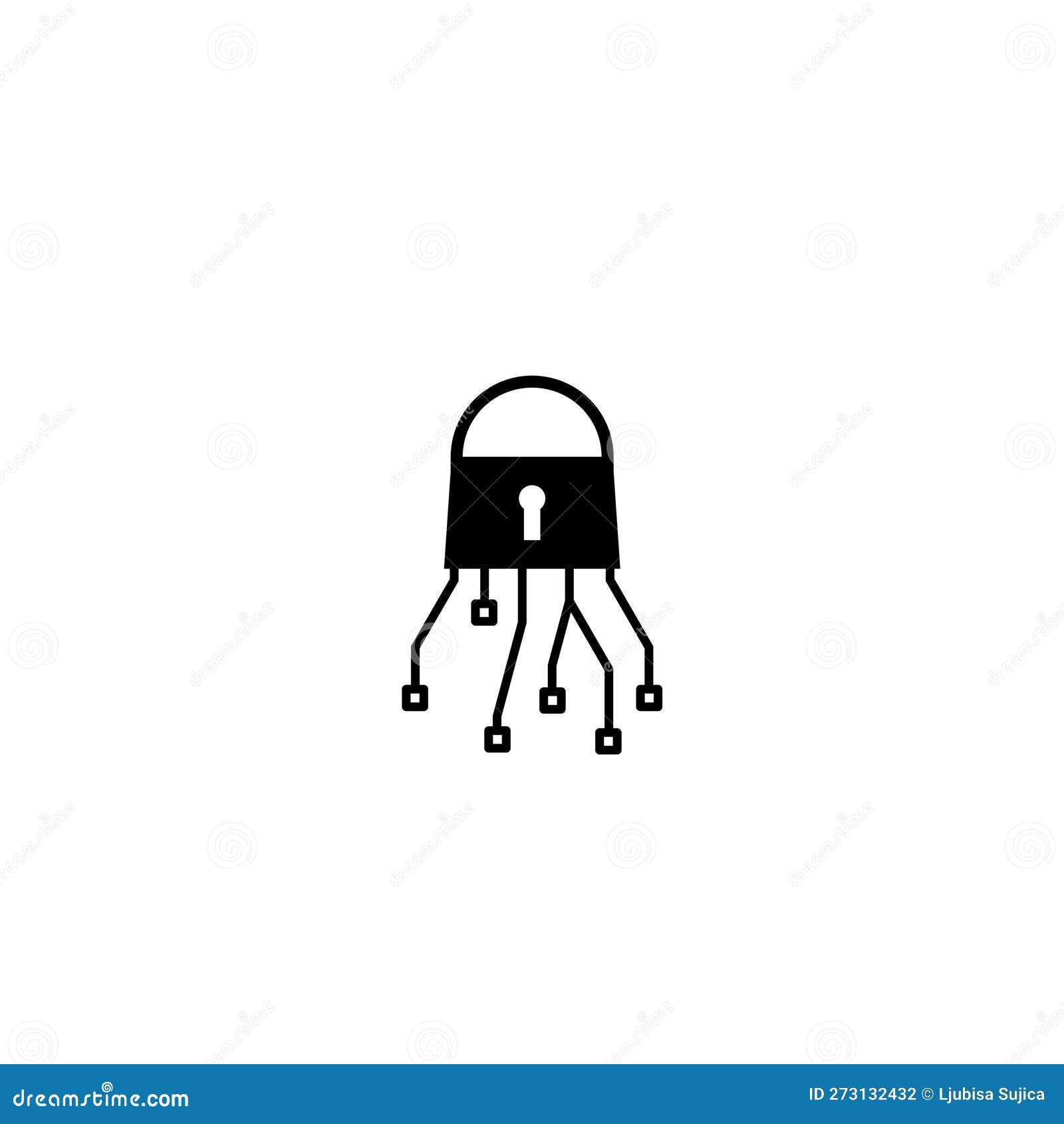 Lock Technology Logo. Cyber Security Icon Isolated on White Background ...