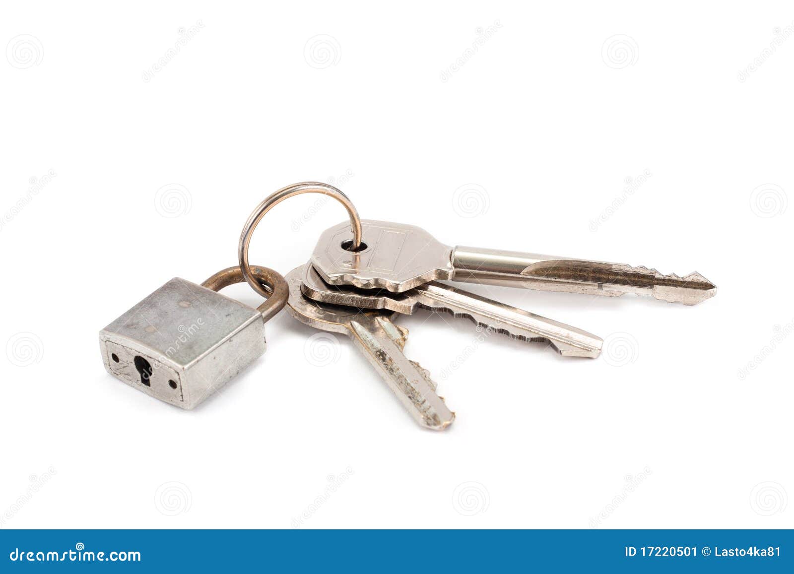 Lock and three keys stock image. Image of equipment, iron - 17220501