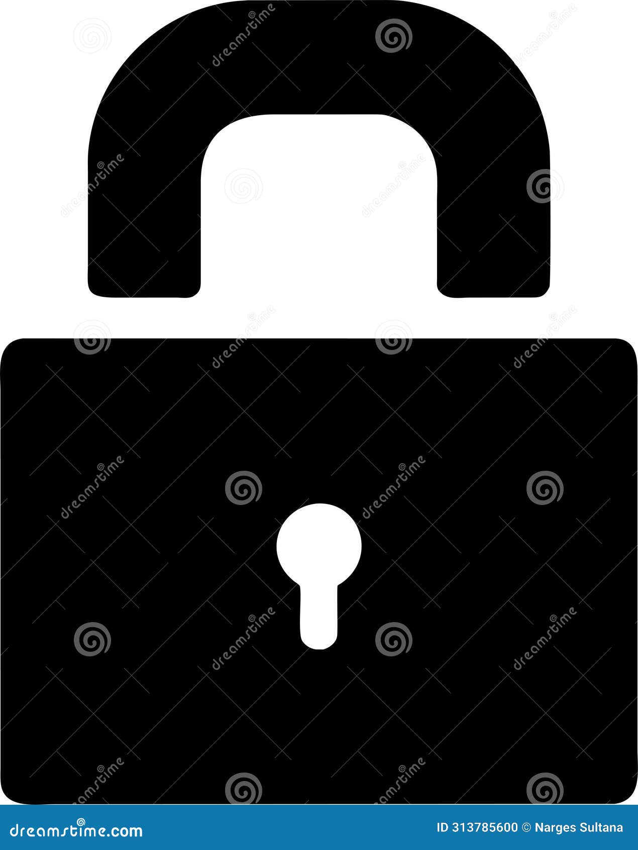 Lock Unlock Icon Design Black and White Stock Vector - Illustration of ...