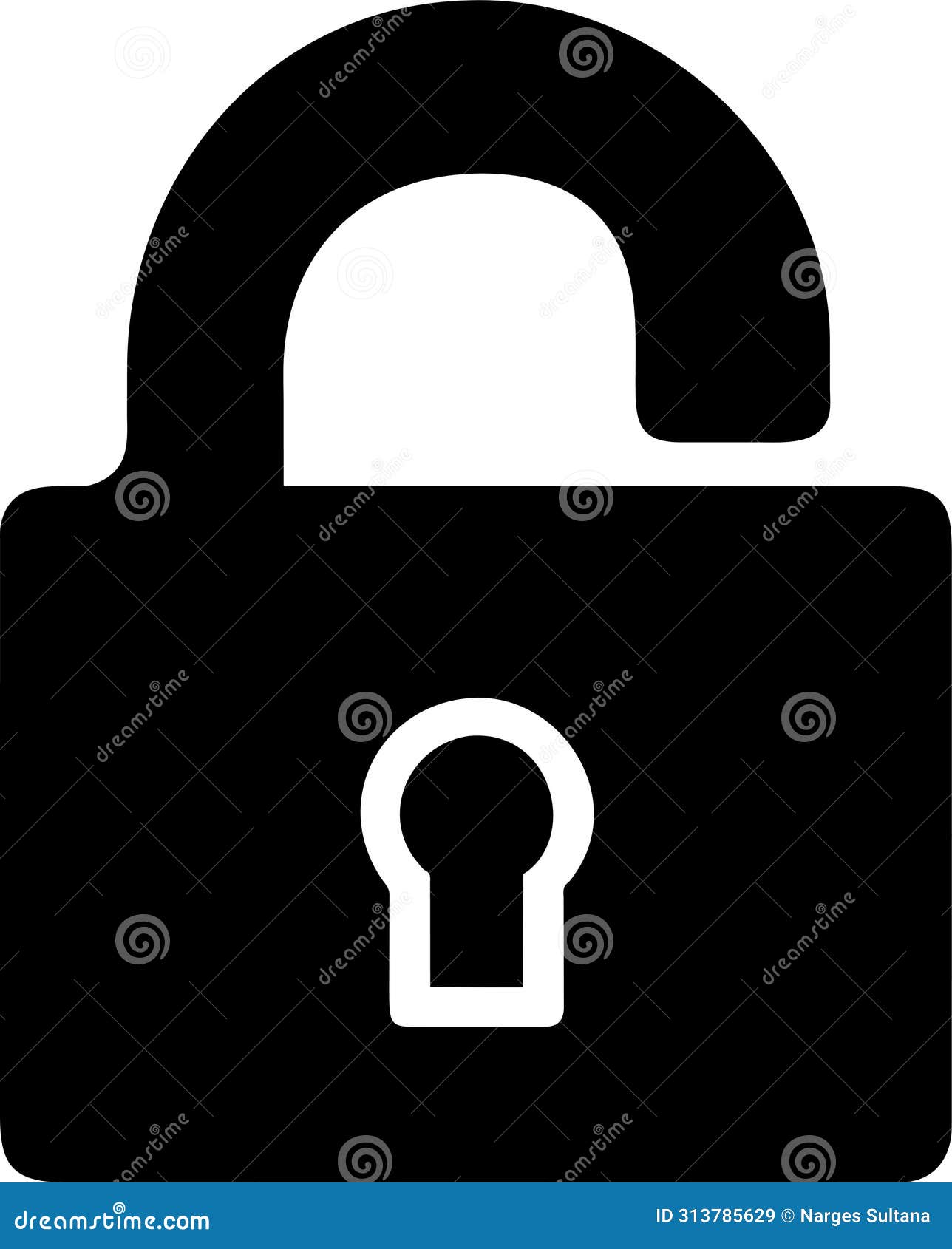 Lock Unlock Icon Design Black and White Stock Vector - Illustration of ...