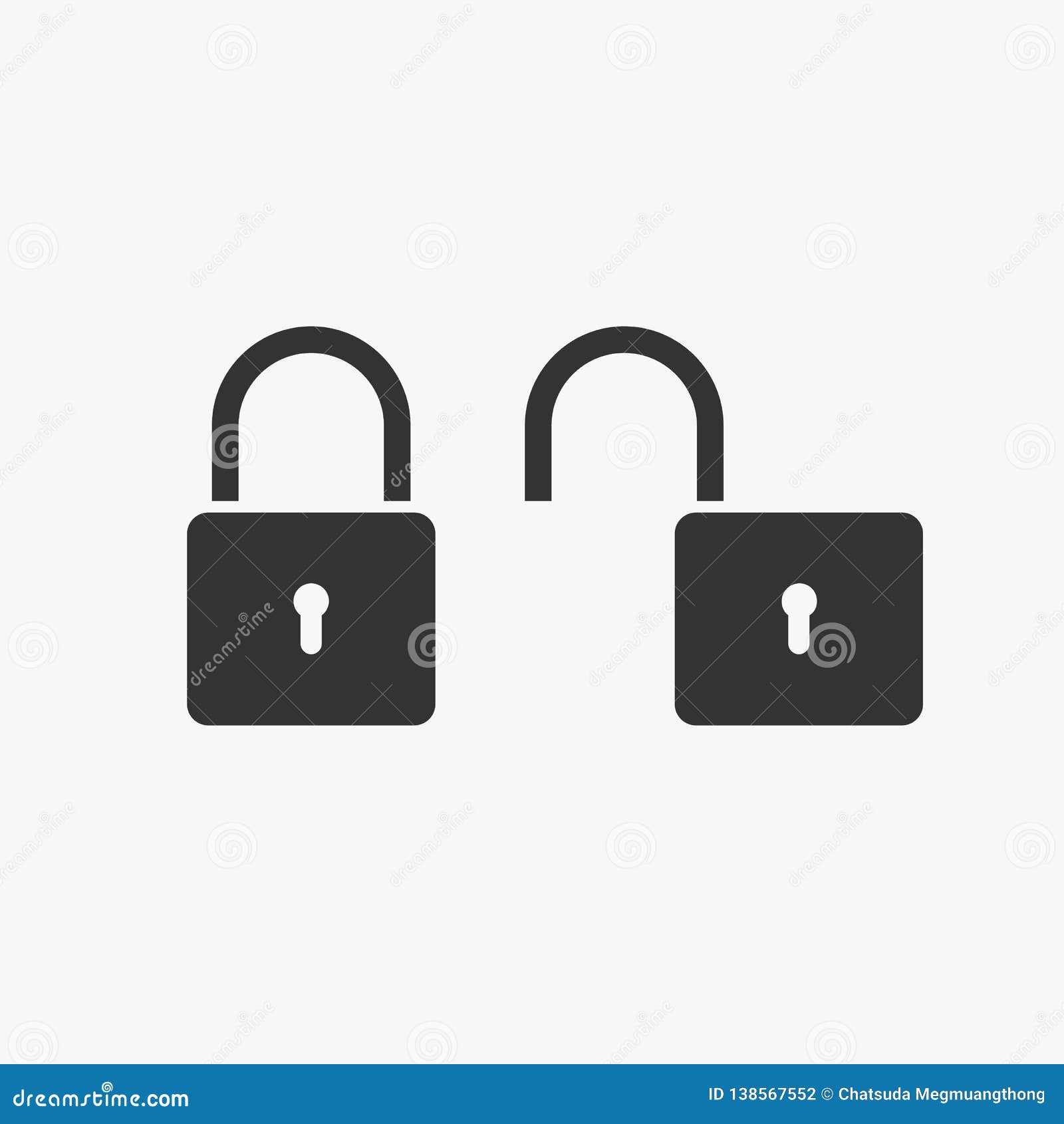 Lock Unlock Icon, Padlock, Key, Safe Stock Vector - Illustration of ...