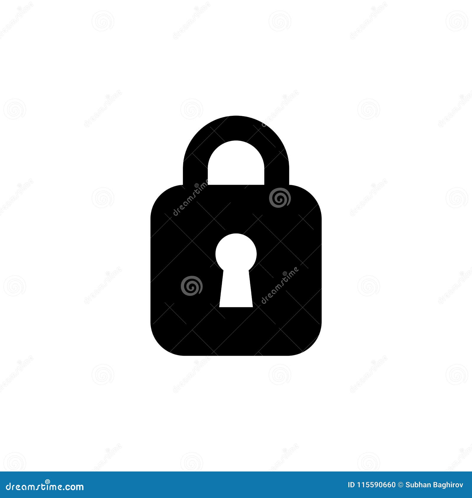 Lock Unlock Icon Ui Simple Style Flat Illustration Stock Vector ...
