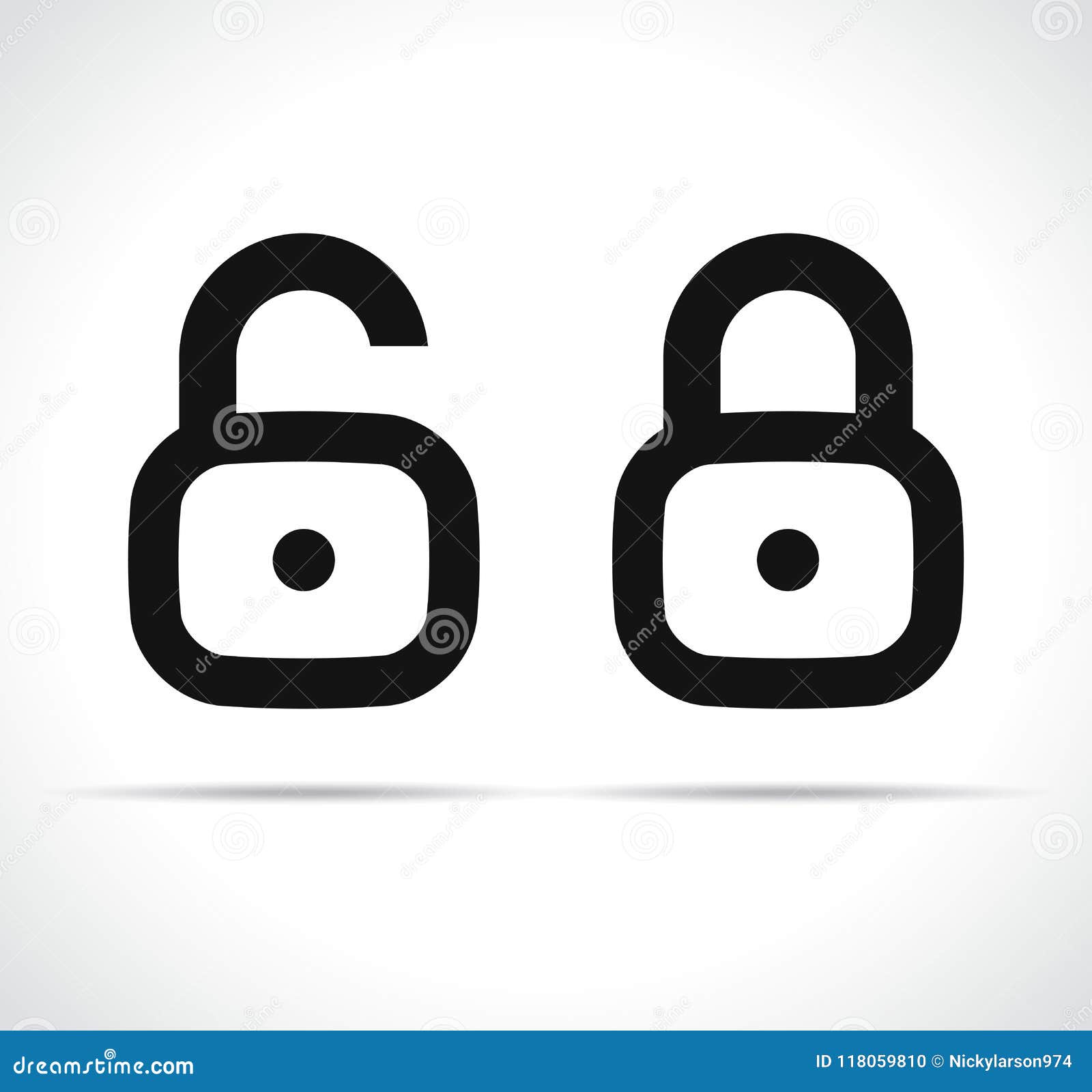 Lock and Unlock Icons Design Stock Vector - Illustration of modern ...