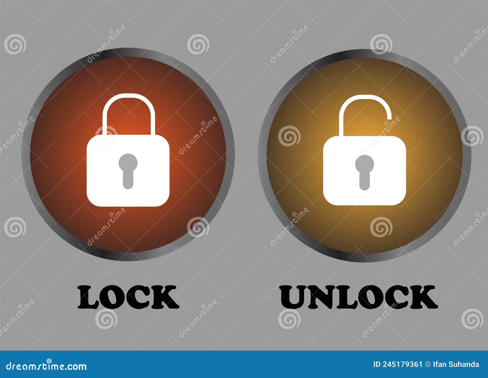 Lock and Unlock Vector Gradient Symbol or Icon Stock Vector ...