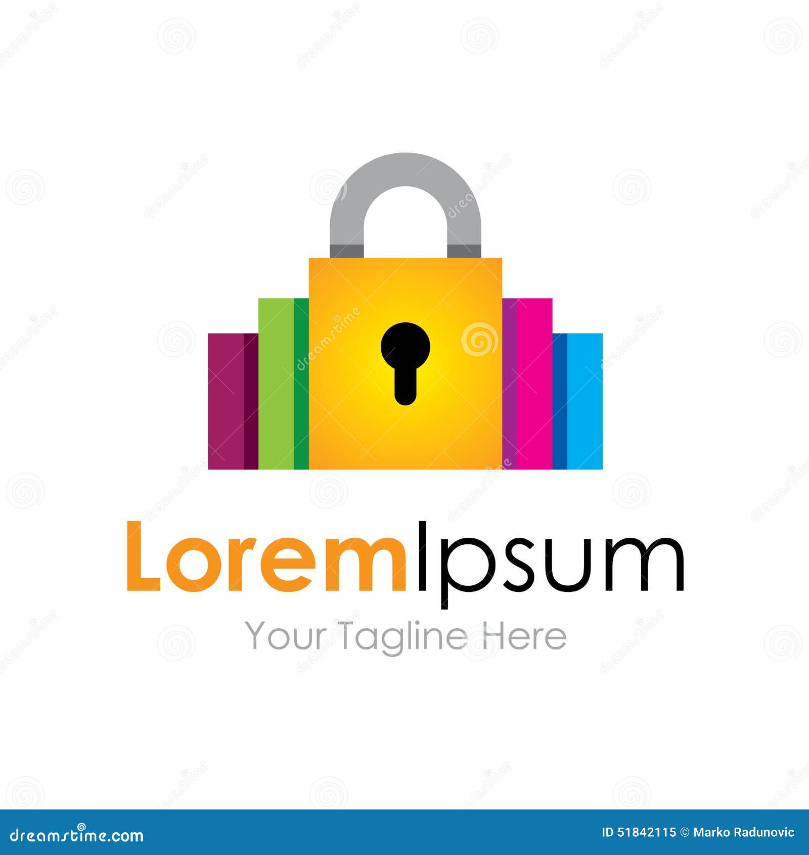 Lock Up System High Priority Icon Simple Colorful Elements Logo Stock ...