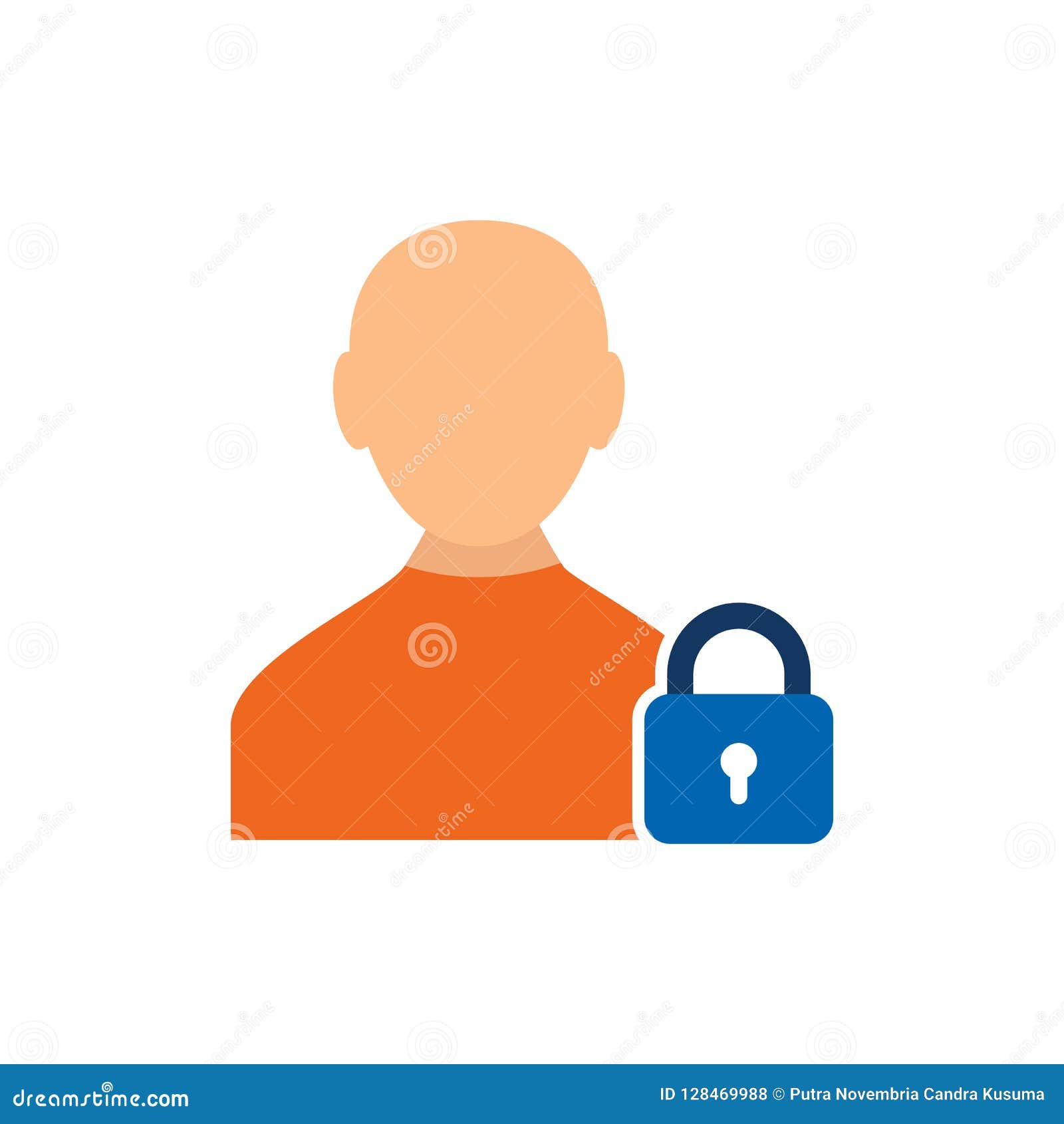 Lock User Logo Icon Design stock vector. Illustration of human - 128469988