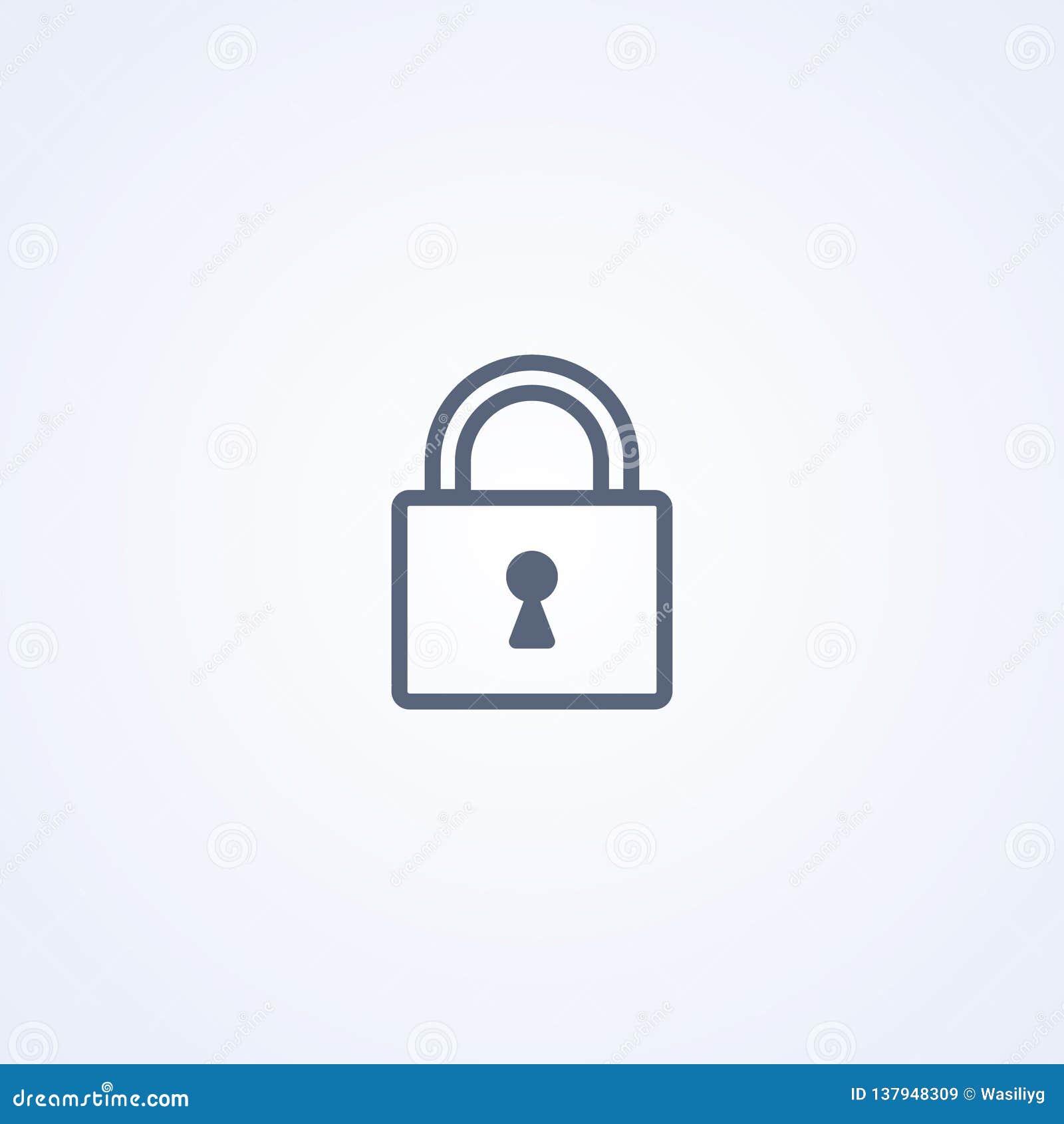 Lock, Vector Best Gray Line Icon Stock Vector - Illustration of ...