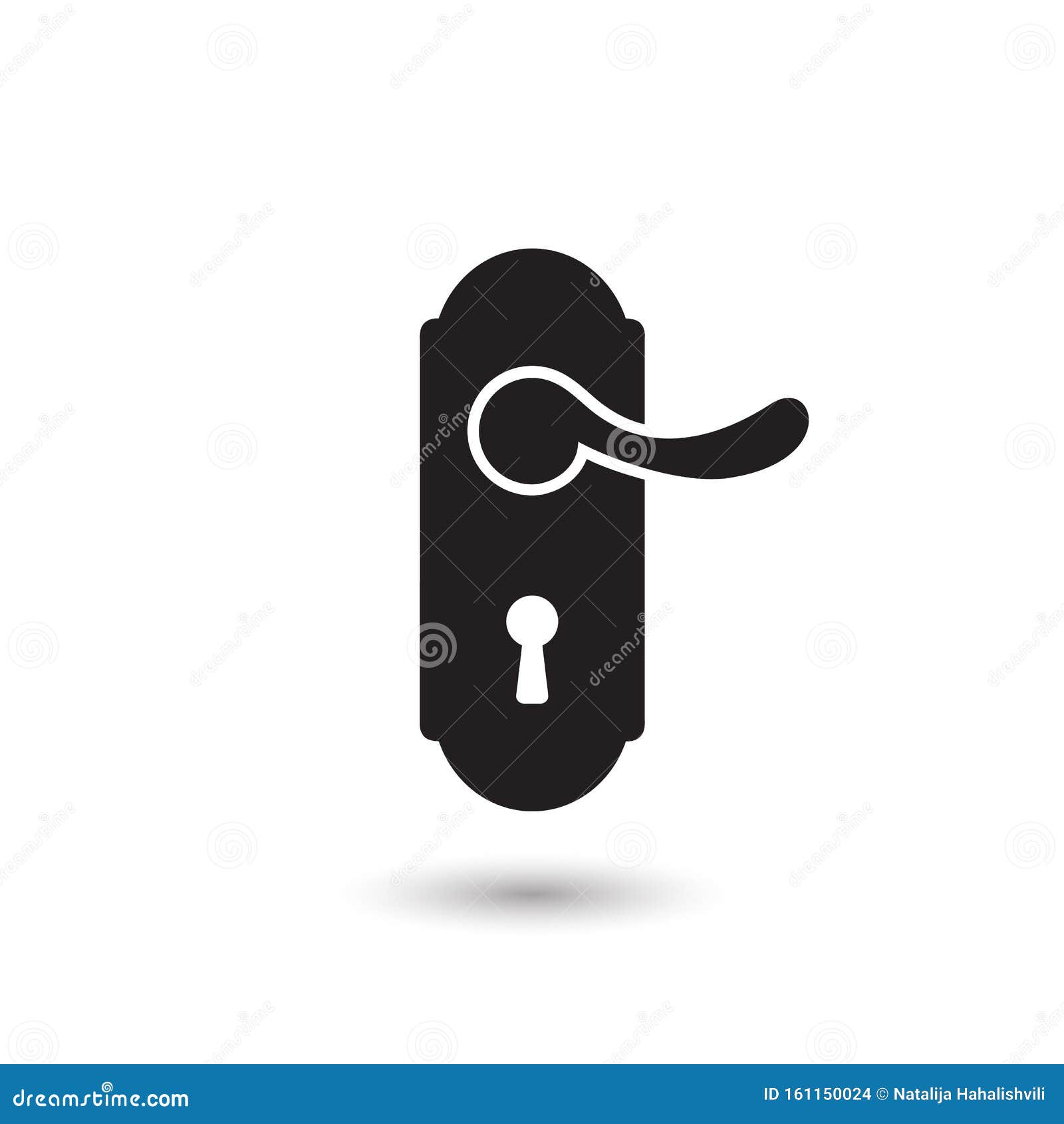 Lock Vector Icon, Door Handle Icon in Trendy Flat Style. Stock Vector ...