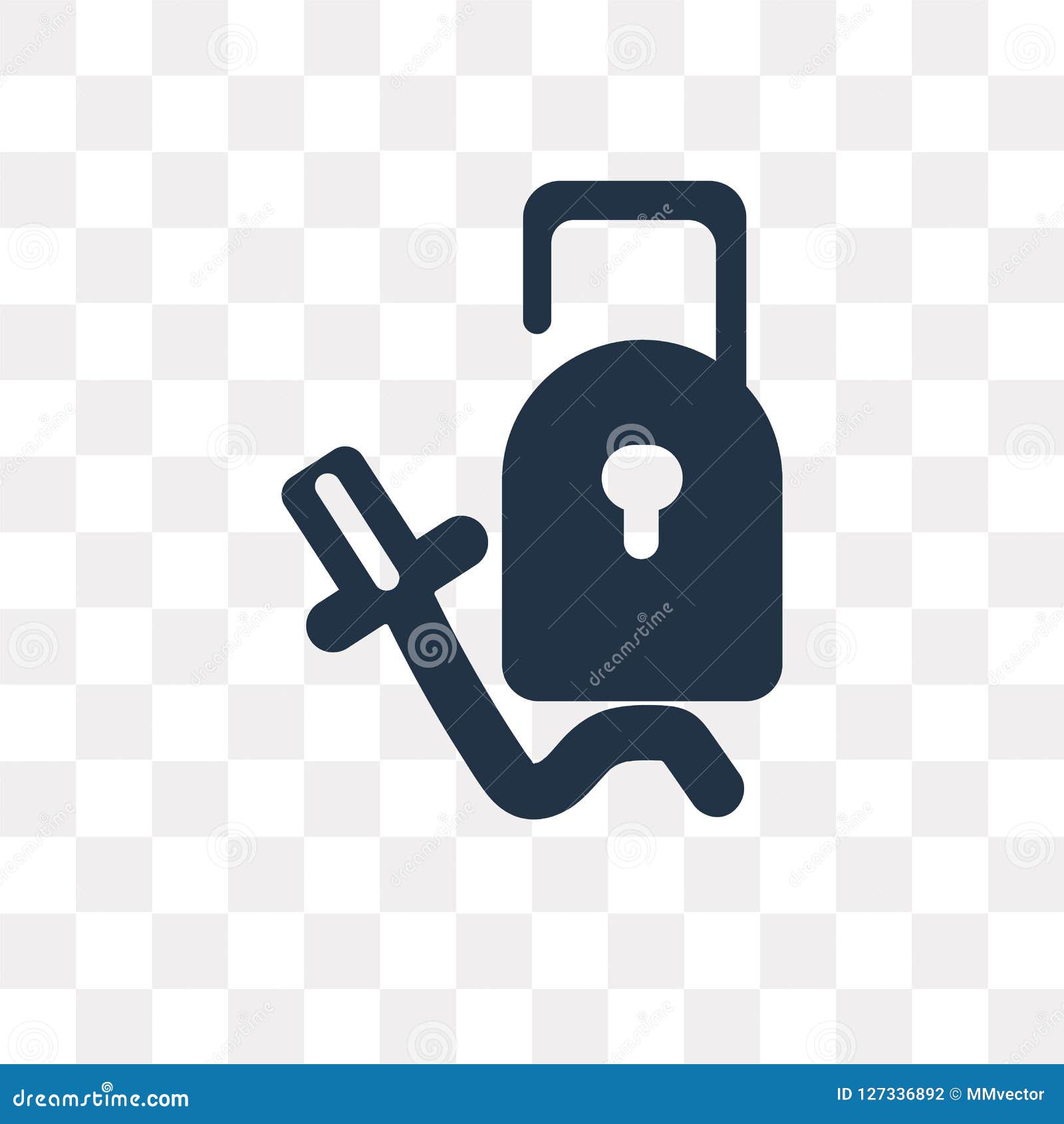 Lock Vector Icon Isolated on Transparent Background, Lock Trans Stock ...