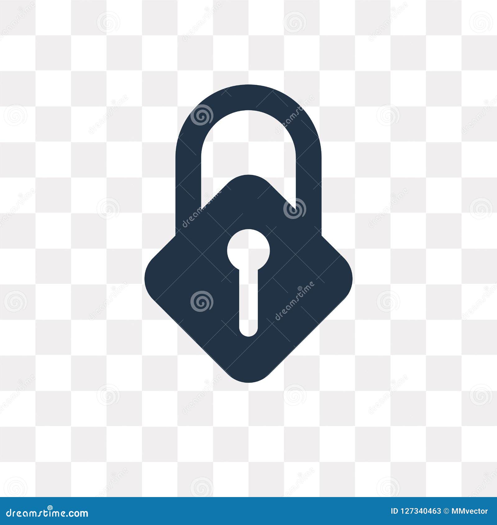 Lock Vector Icon Isolated on Transparent Background, Lock Trans Stock ...