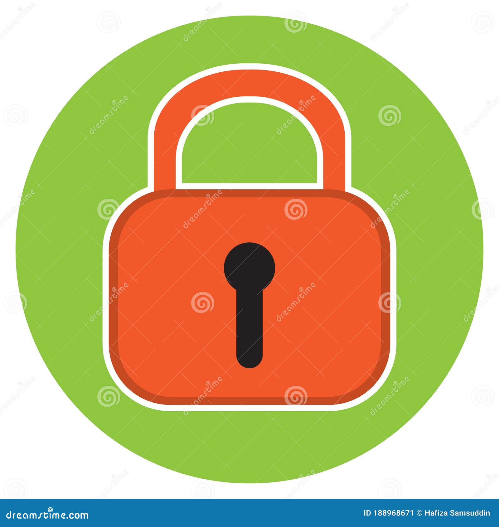 Lock. Vector Illustration Decorative Design Stock Vector - Illustration ...