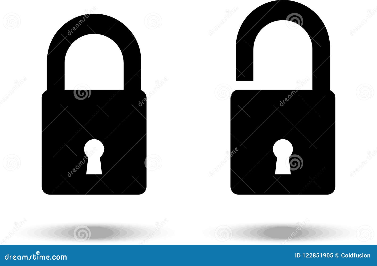 Lock. Vector Illustration stock vector. Illustration of design - 122851905