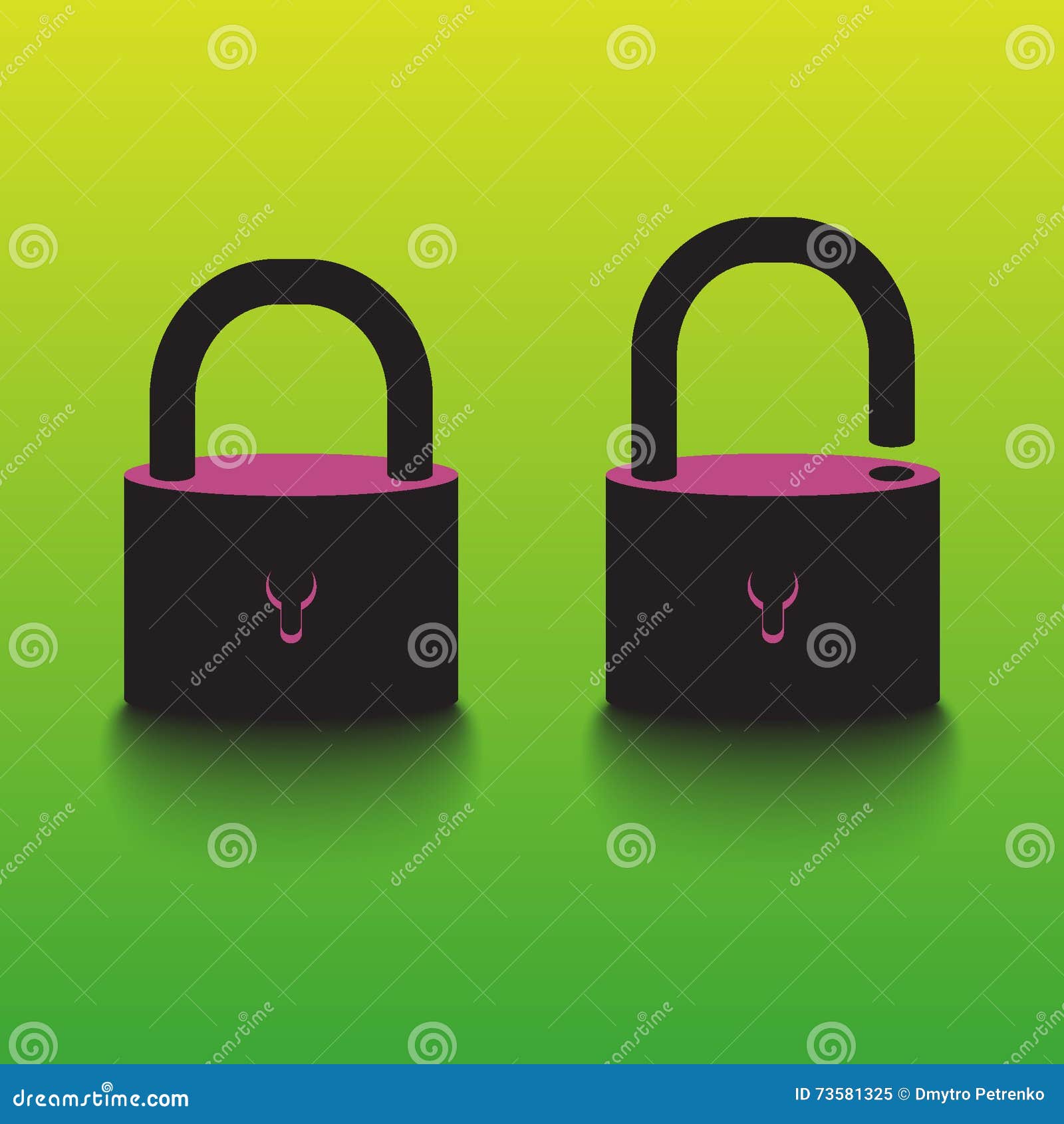 Lock vector illustration stock vector. Illustration of modern - 73581325