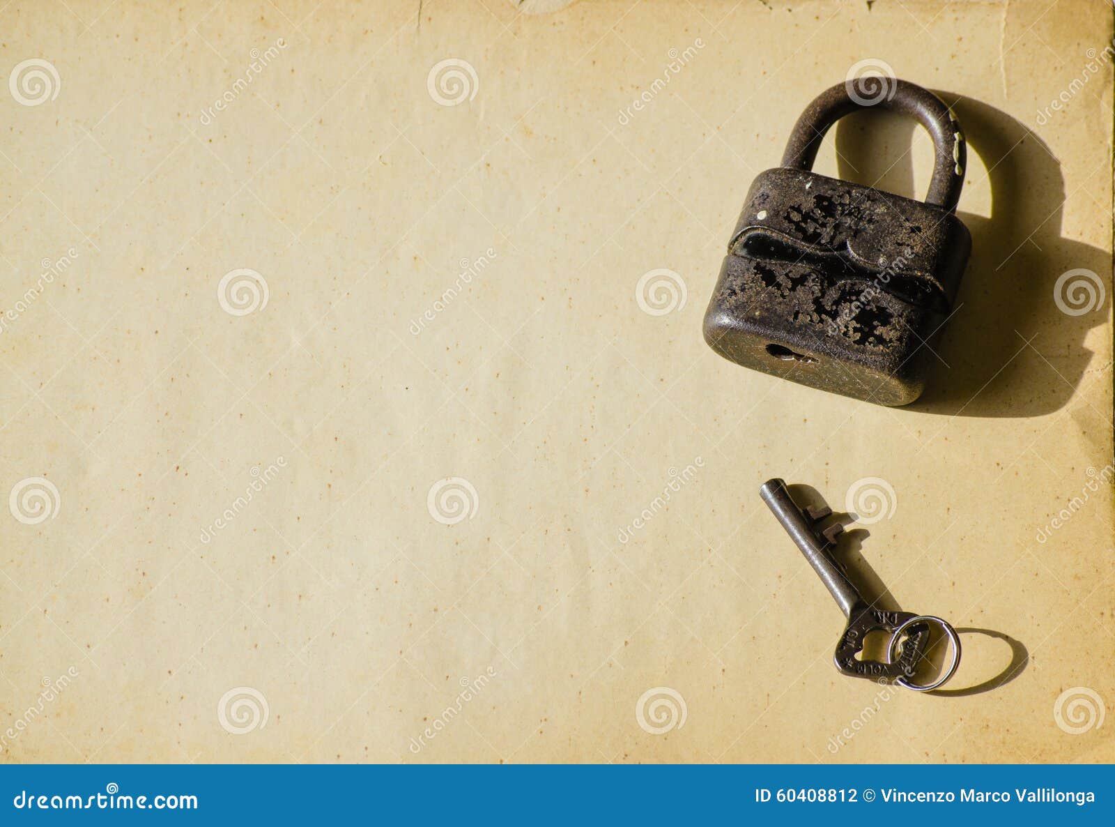 Lock , Vintage Object and Background Retro Stock Photo - Image of ...