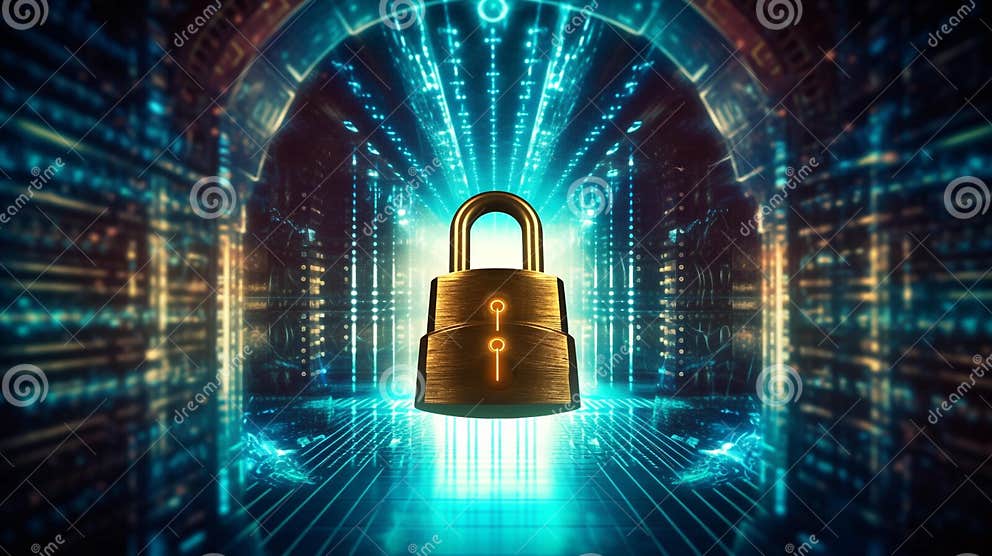 Lock Visualize the Concept of Secure Browsing and Encrypted Communication with a Padlock Data ...