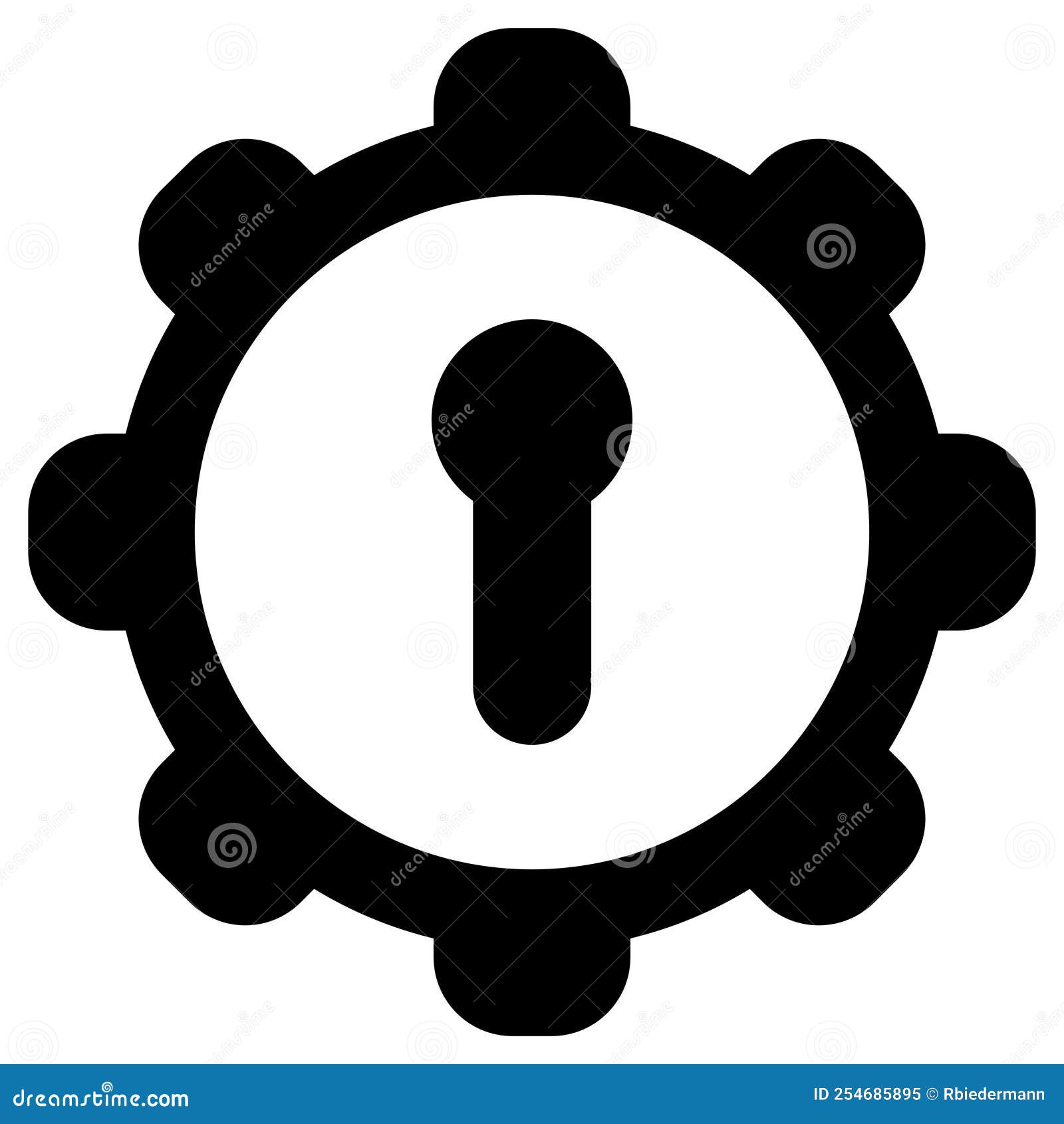 Lock and wheel stock vector. Illustration of security - 254685895