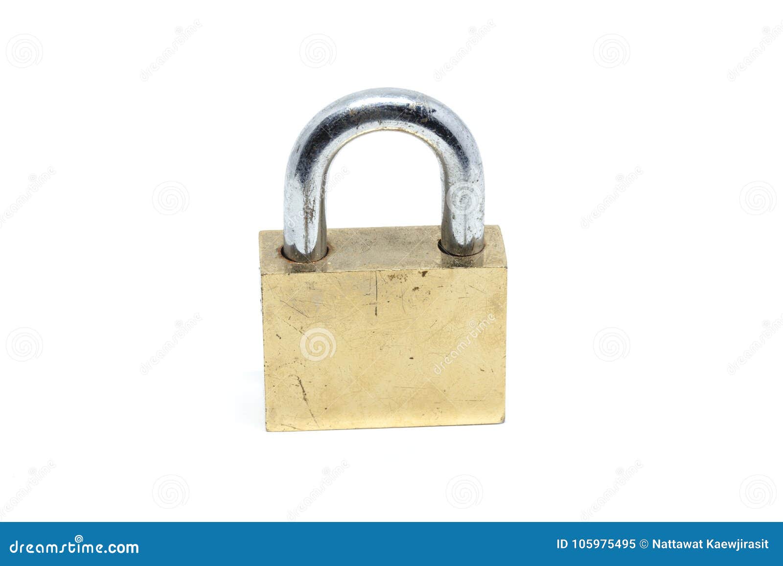 Lock White Background Closeup Detail Stock Image - Image of close ...