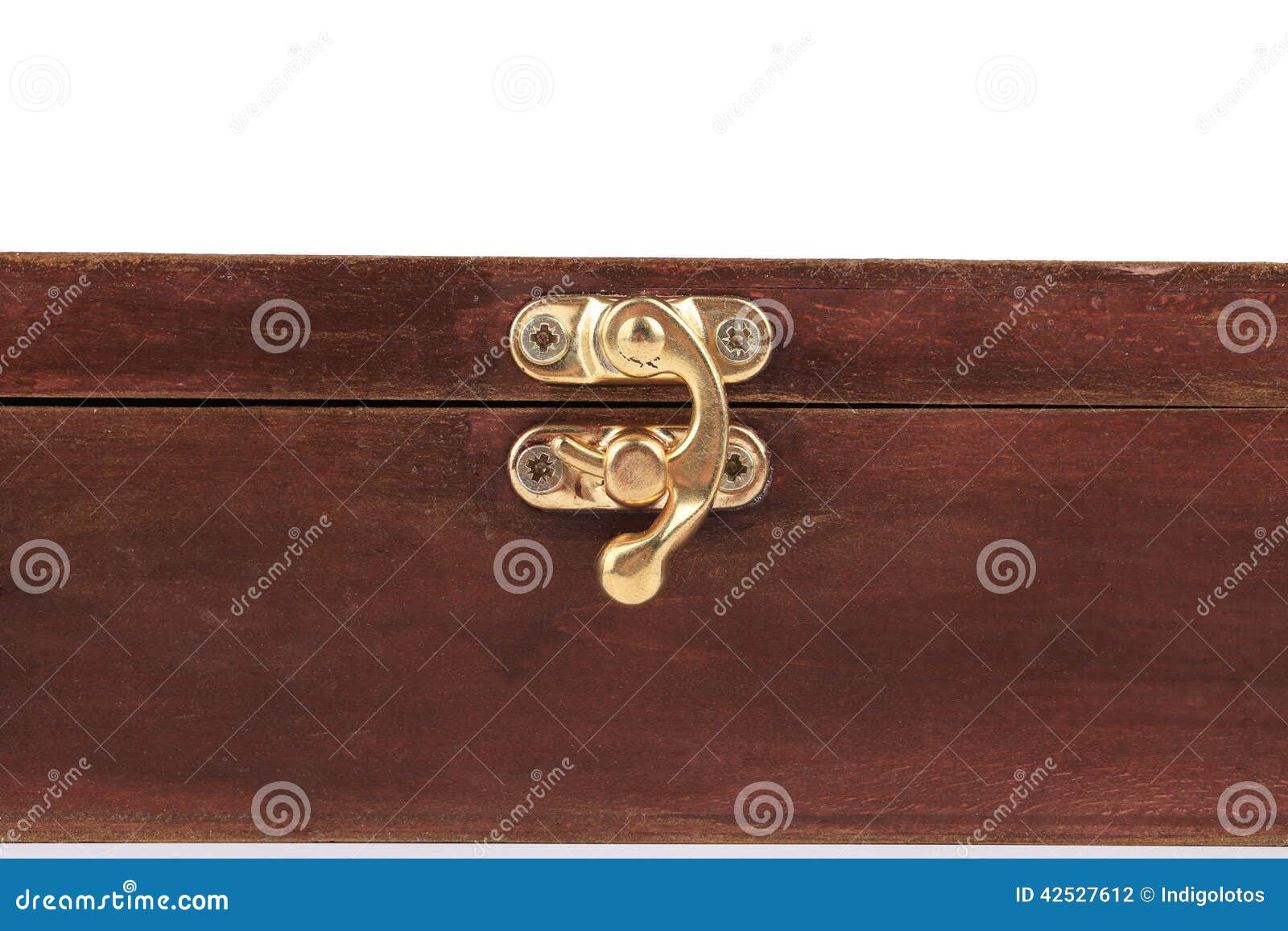 The Lock of a Wooden Casket. Stock Photo - Image of retro, lock: 42527612