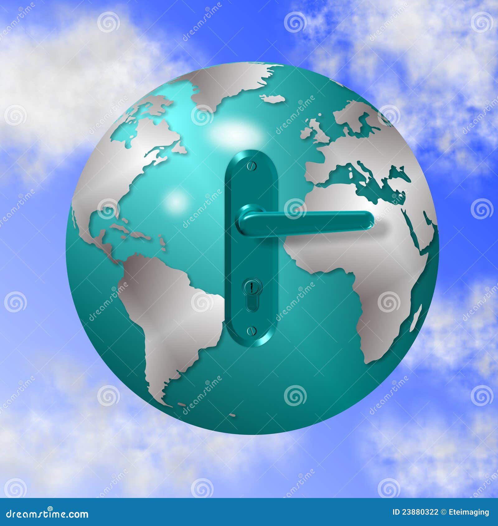 Lock of the world stock illustration. Illustration of shiny - 23880322