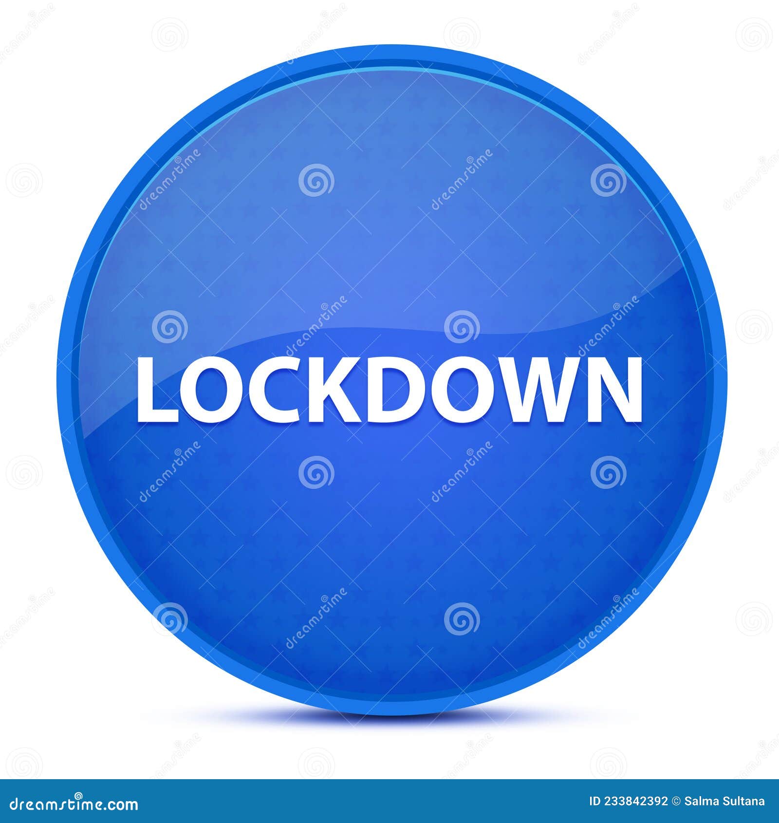 Lockdown Aesthetic Glossy Blue Round Button Abstract Stock Illustration ...