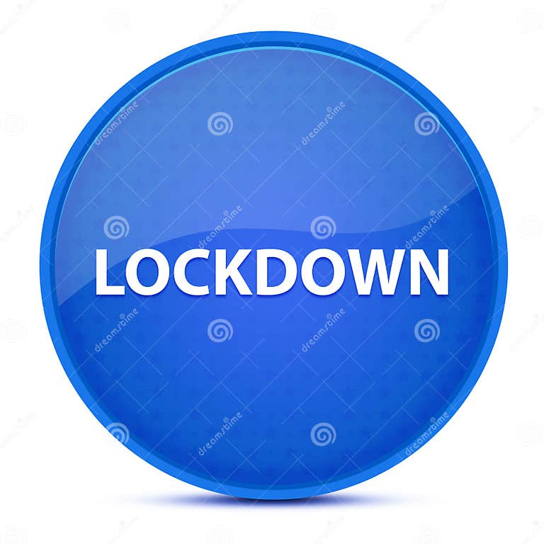 Lockdown Aesthetic Glossy Blue Round Button Abstract Stock Illustration ...
