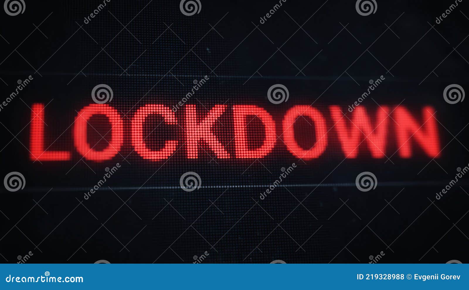 Lockdown Banner. Red Pixel Text Stock Photo - Image of design, lockdown ...