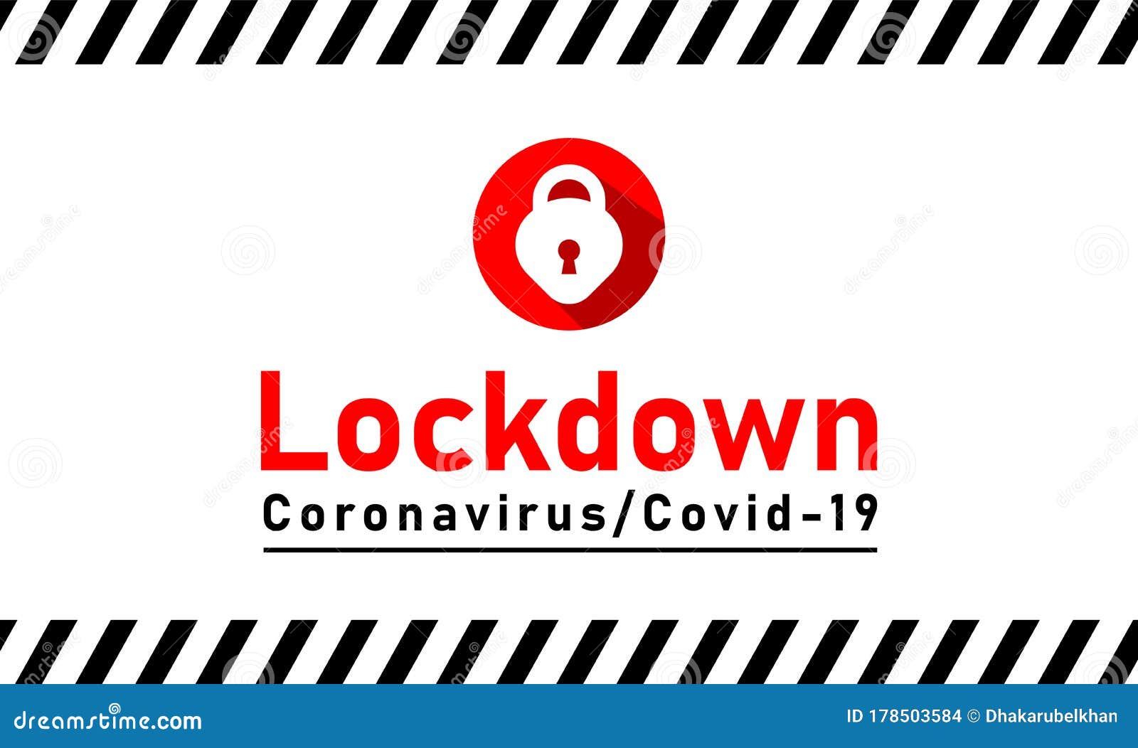 Lockdown, Coronavirus - Covid-19, Lock-down Covid-19 Stock Vector ...