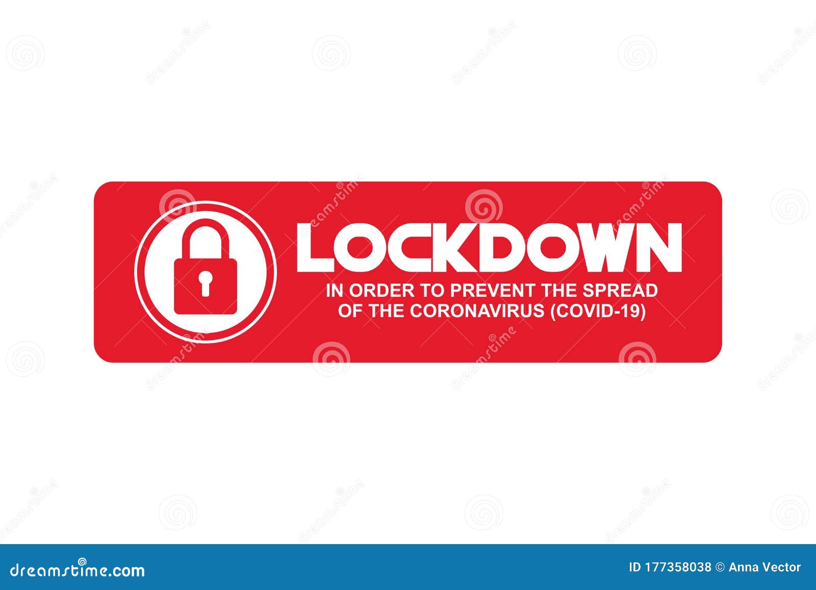 COVID-19 LOCKDOWN, Coronavirus Lockdown for Quarantine Illustration ...