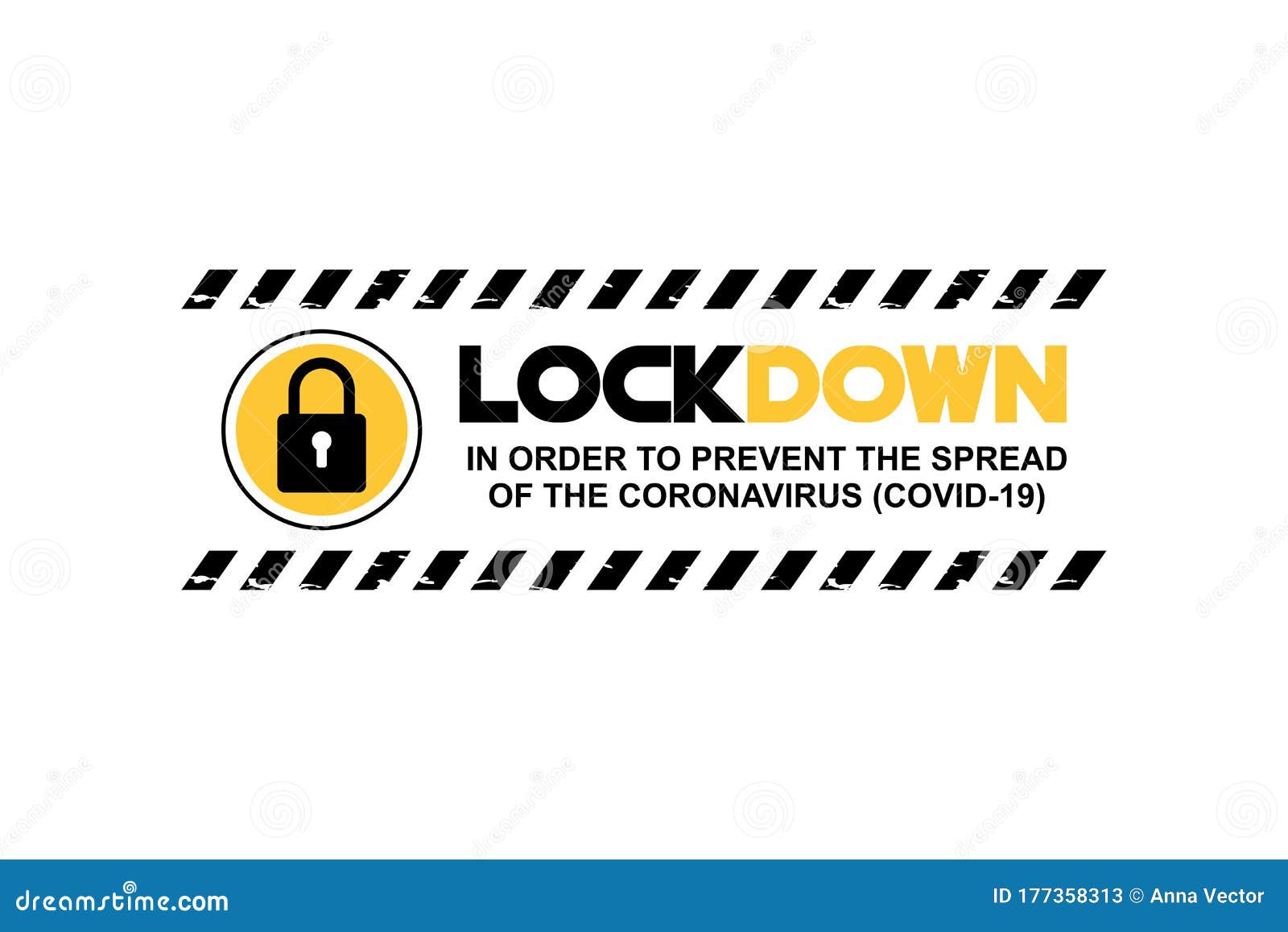 COVID-19 LOCKDOWN, Coronavirus Lockdown for Quarantine Illustration ...
