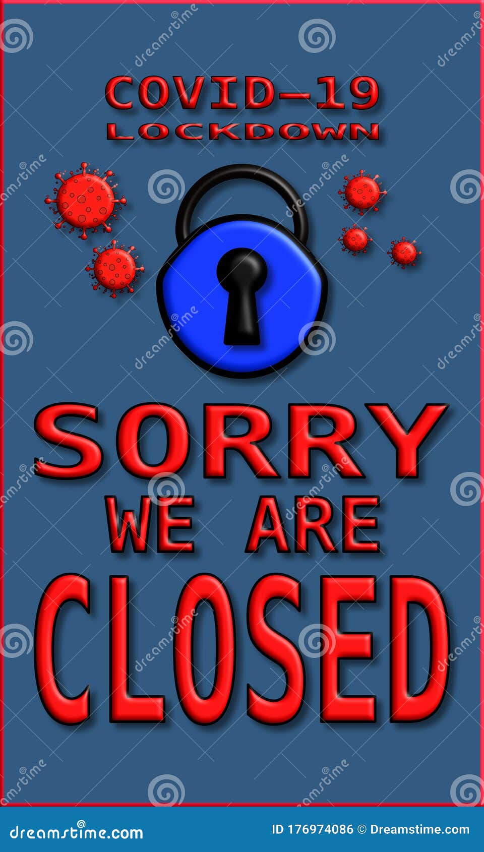 Lockdown Covid-19 Coronavirus Alert Information Stock Illustration ...