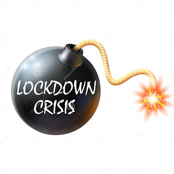 Lockdown crisis bomb. stock illustration. Illustration of crisis ...