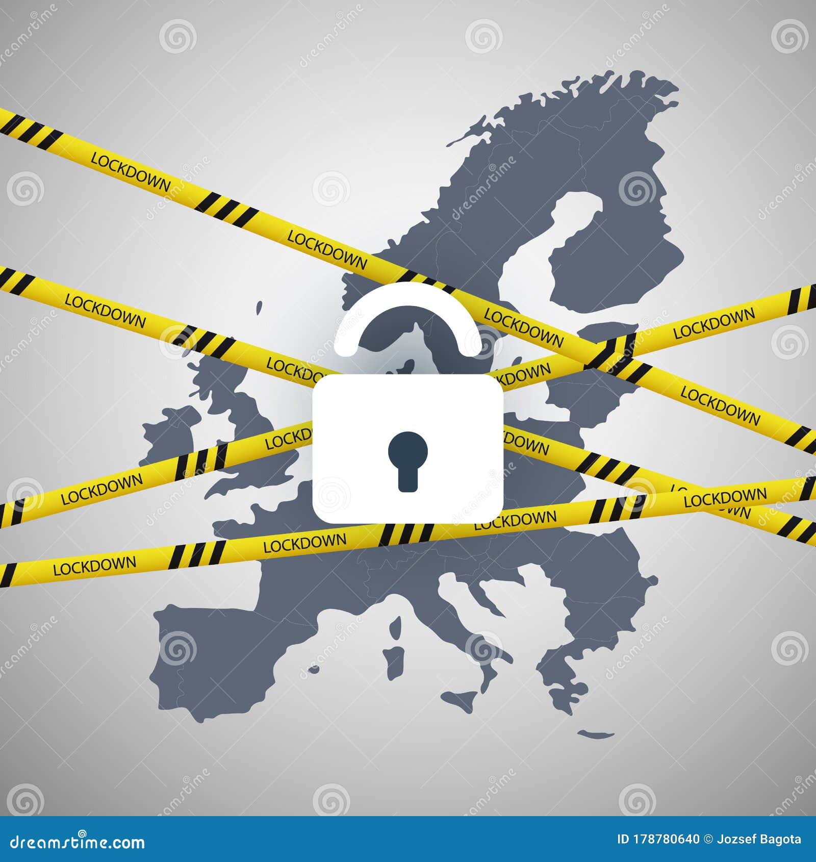 Lockdown in the European Union Stock Vector - Illustration of health ...