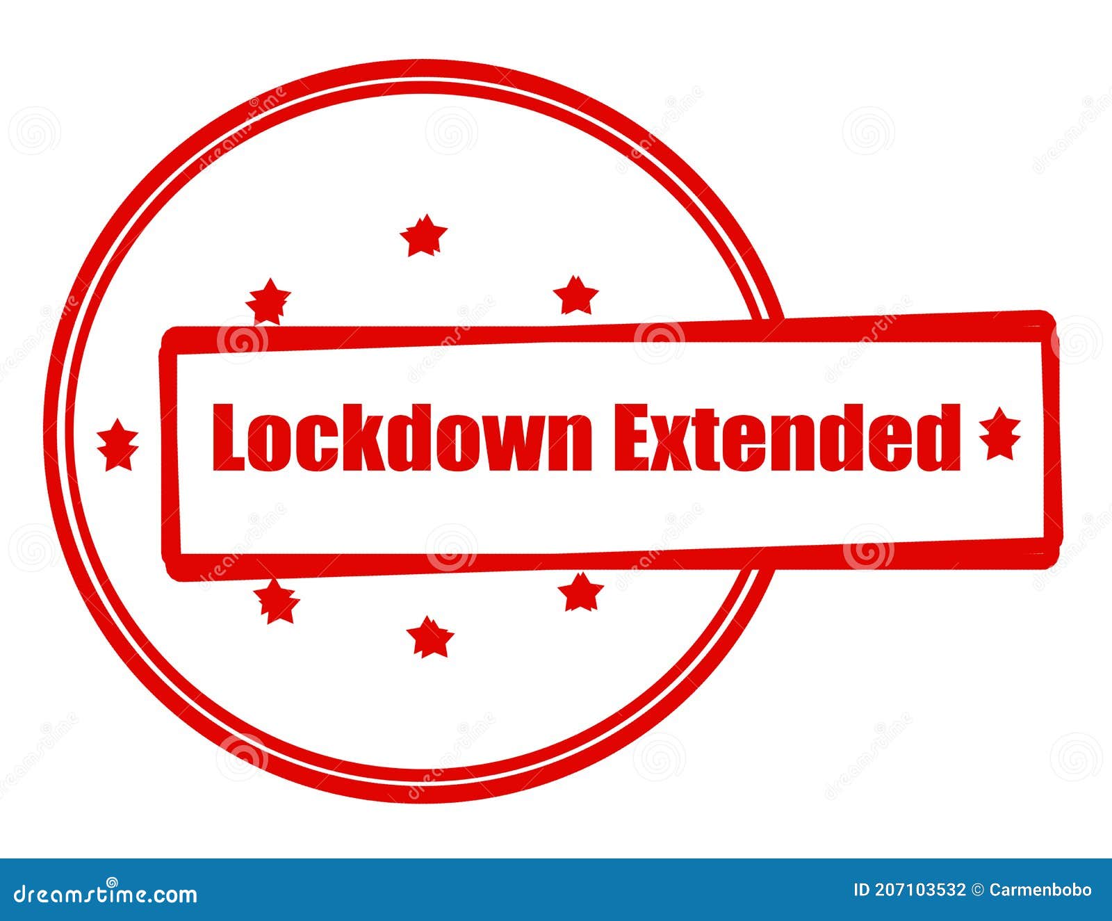 Stamp with Text Lockdown Extended Stock Vector - Illustration of grungy ...