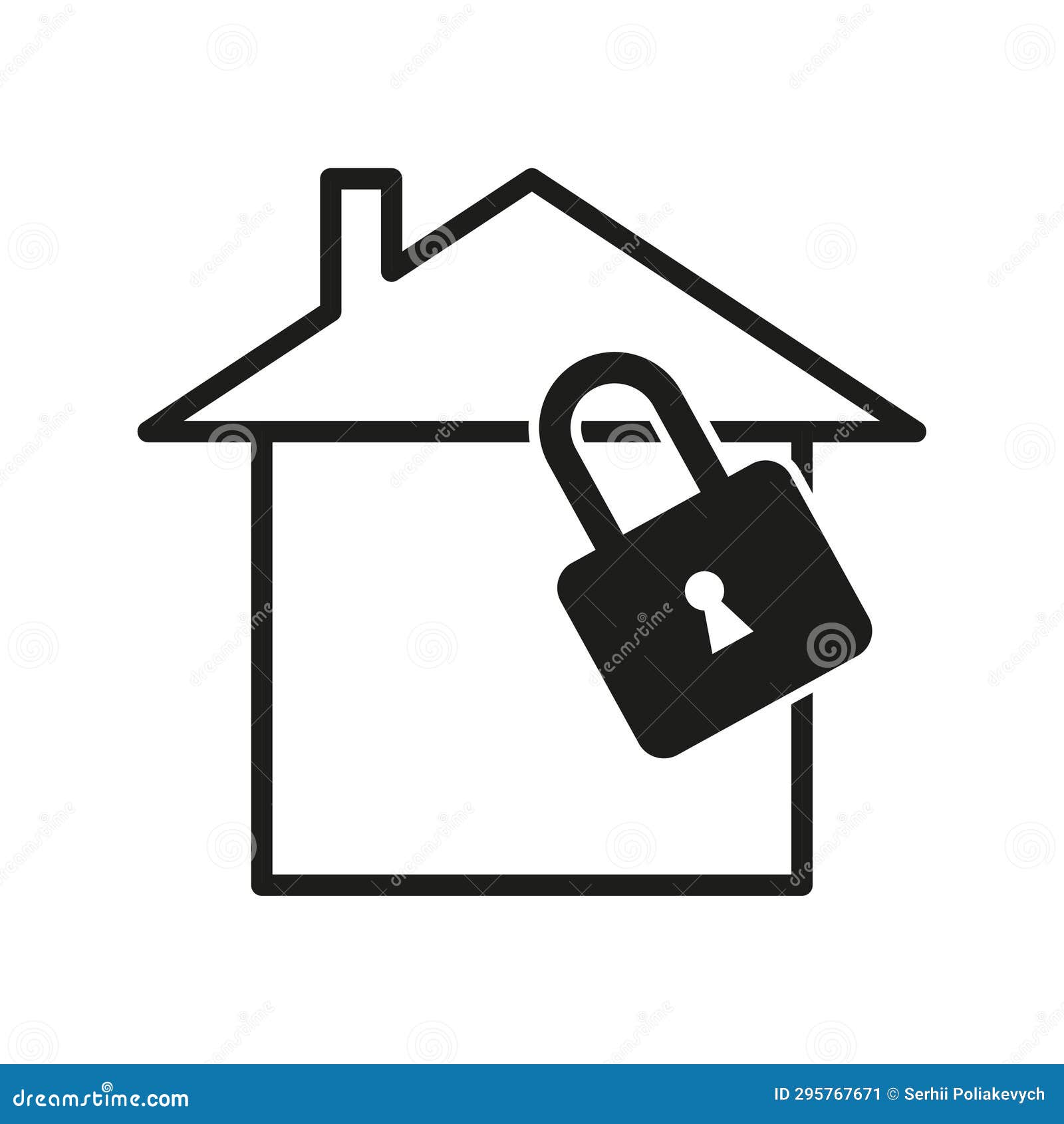 Lockdown House Icon. Vector Illustration Stock Illustration ...