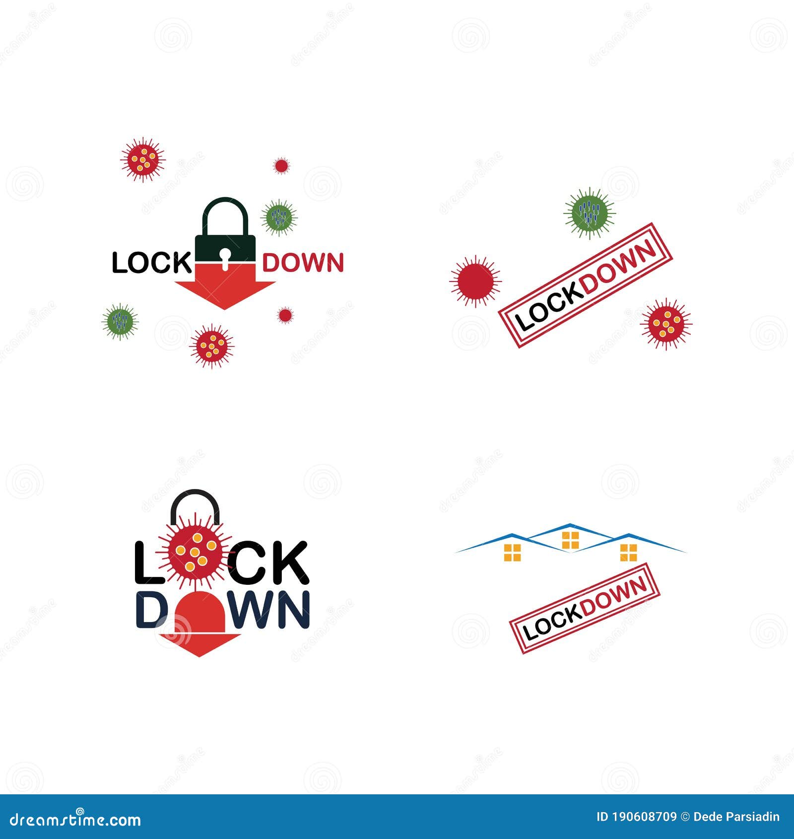 Lockdown stock vector. Illustration of danger, virus - 190608709