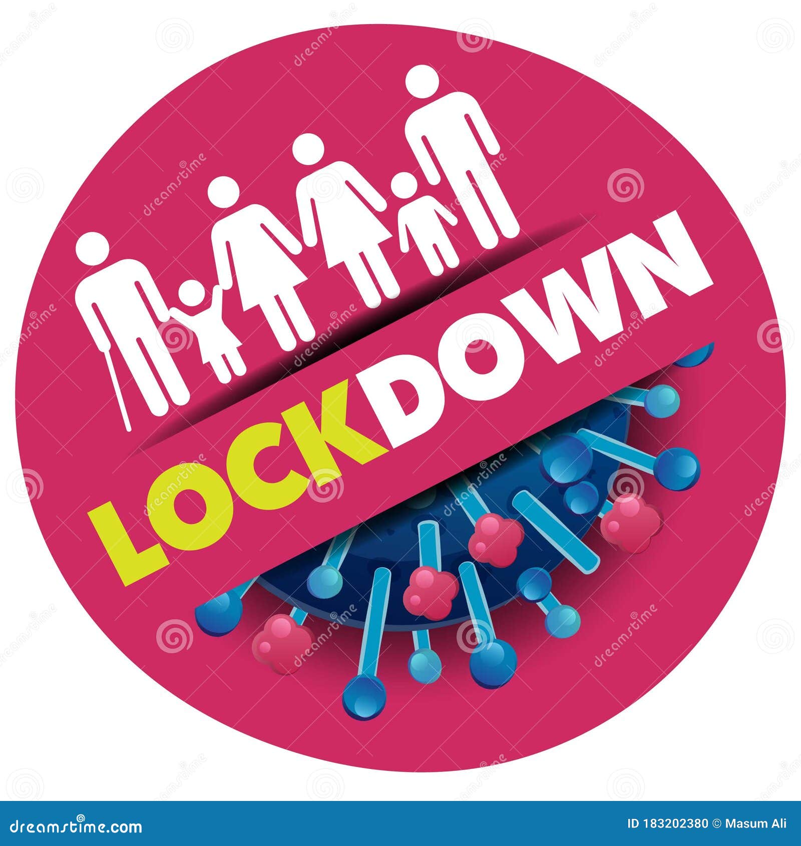 Lockdown Log, Icon for COVID-19. Coronavirus Disease COVID-19 Concept ...