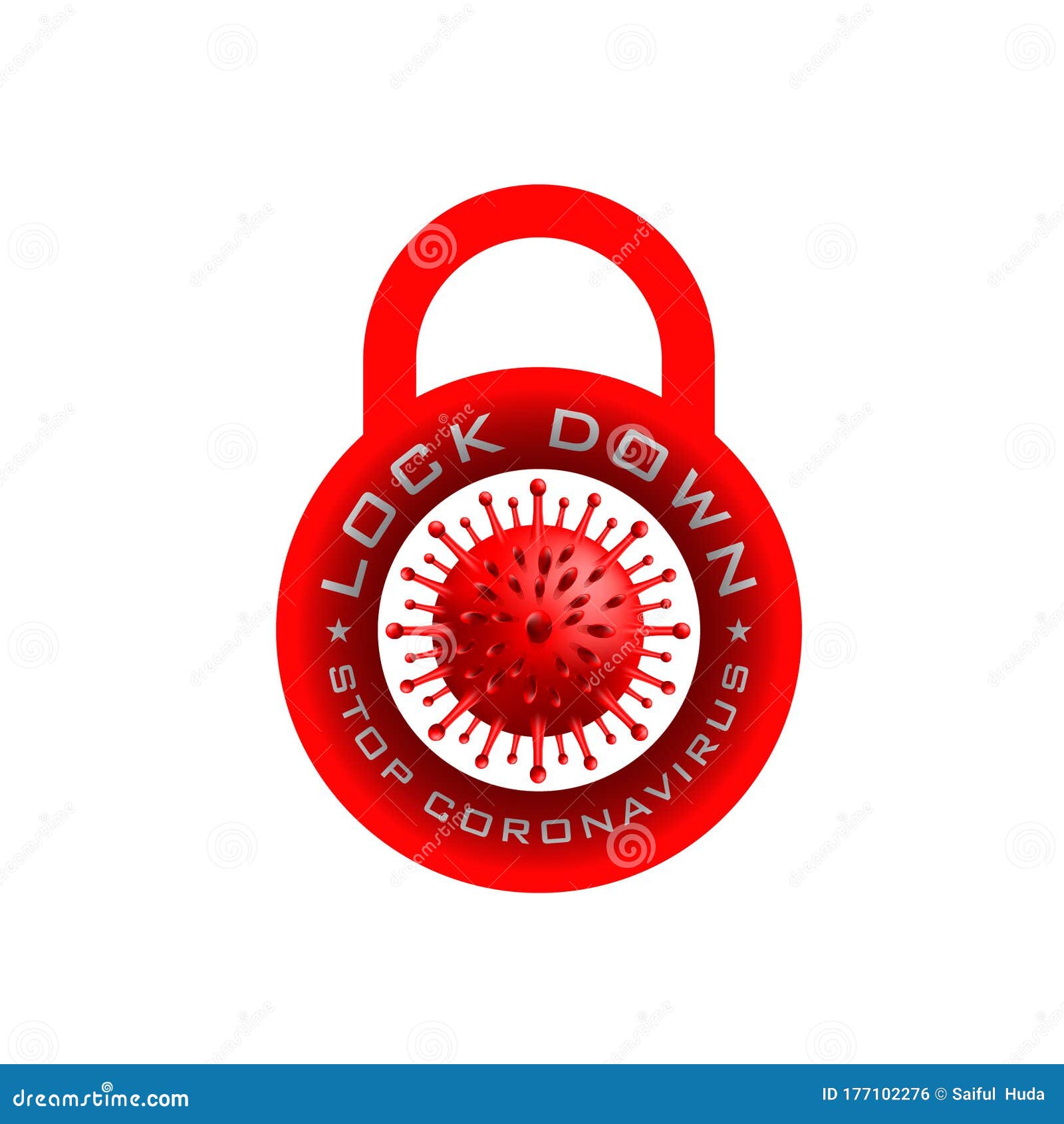 Lockdown Logo and Background Design Vector Stock Vector - Illustration ...