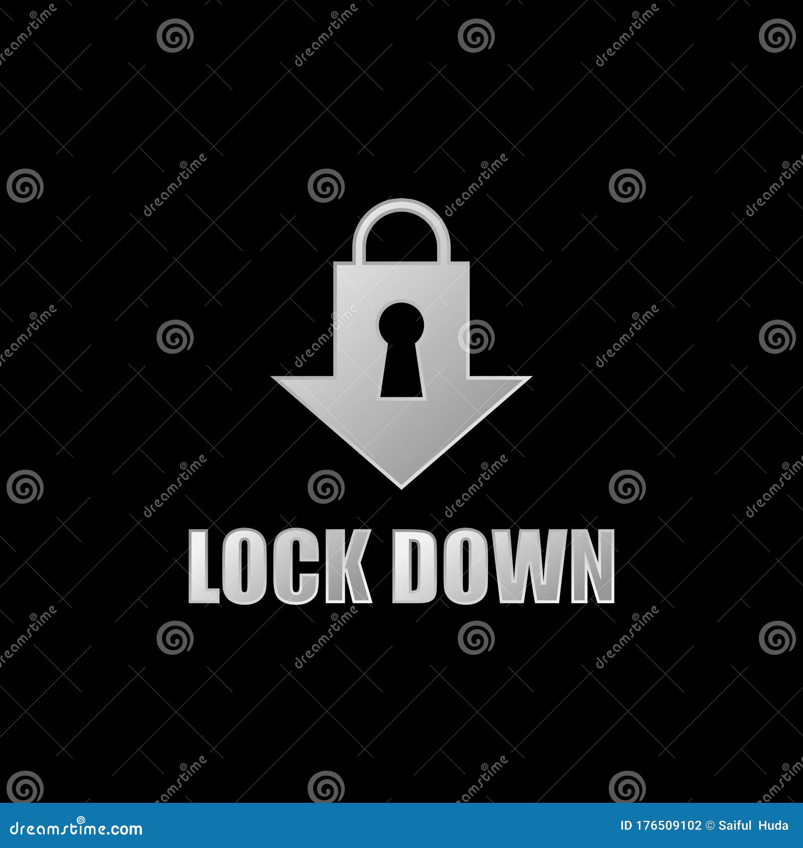 Lockdown Logo Design Vector. Icon Lockdown Stock Vector - Illustration ...
